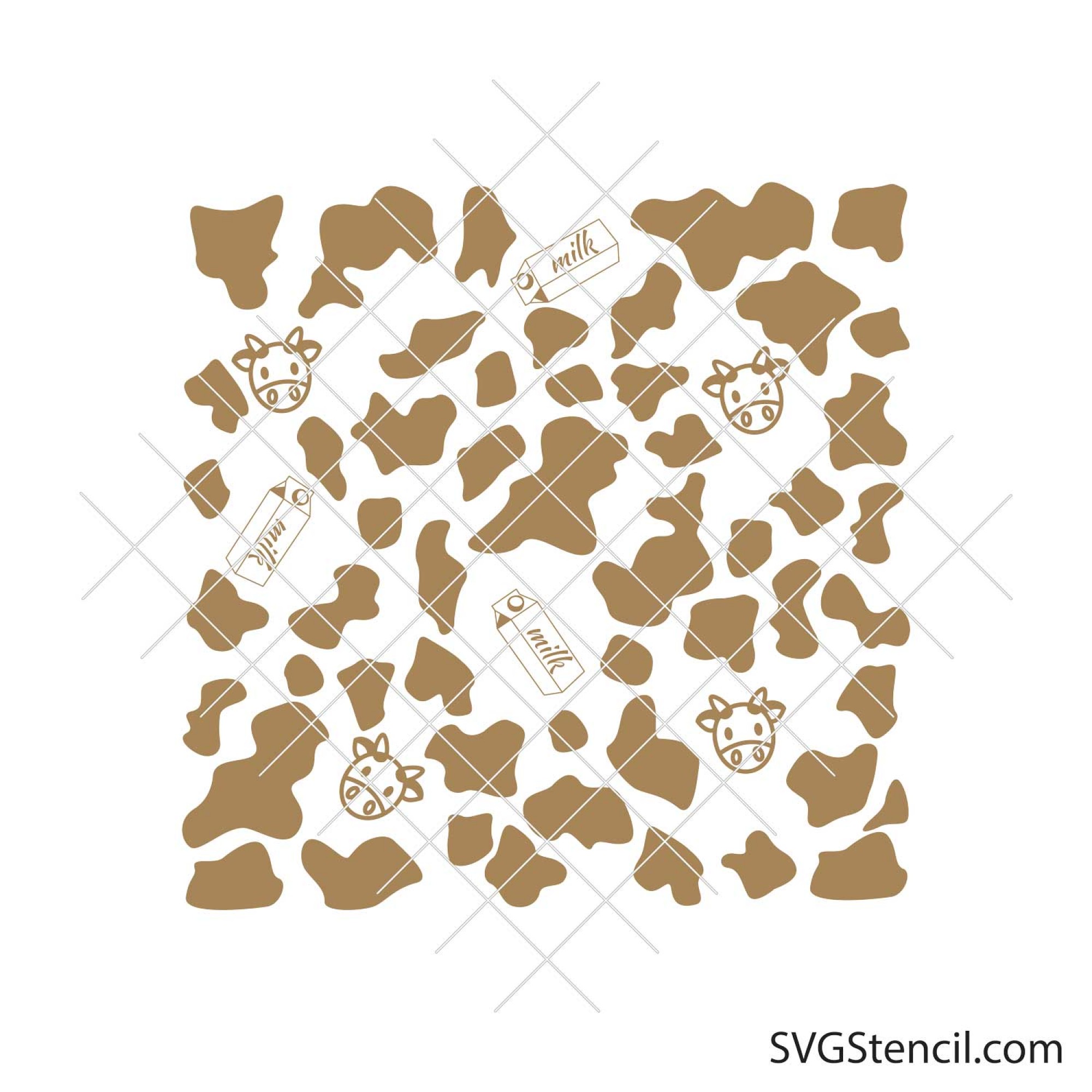 Cow spots pattern svg | Cow print svg - SVGStencil
