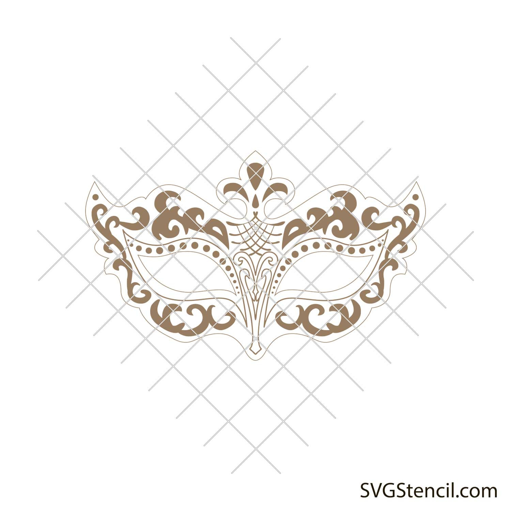 Carnival mask svg | Mardi gras svg | Masquerade mask svg - SVGStencil