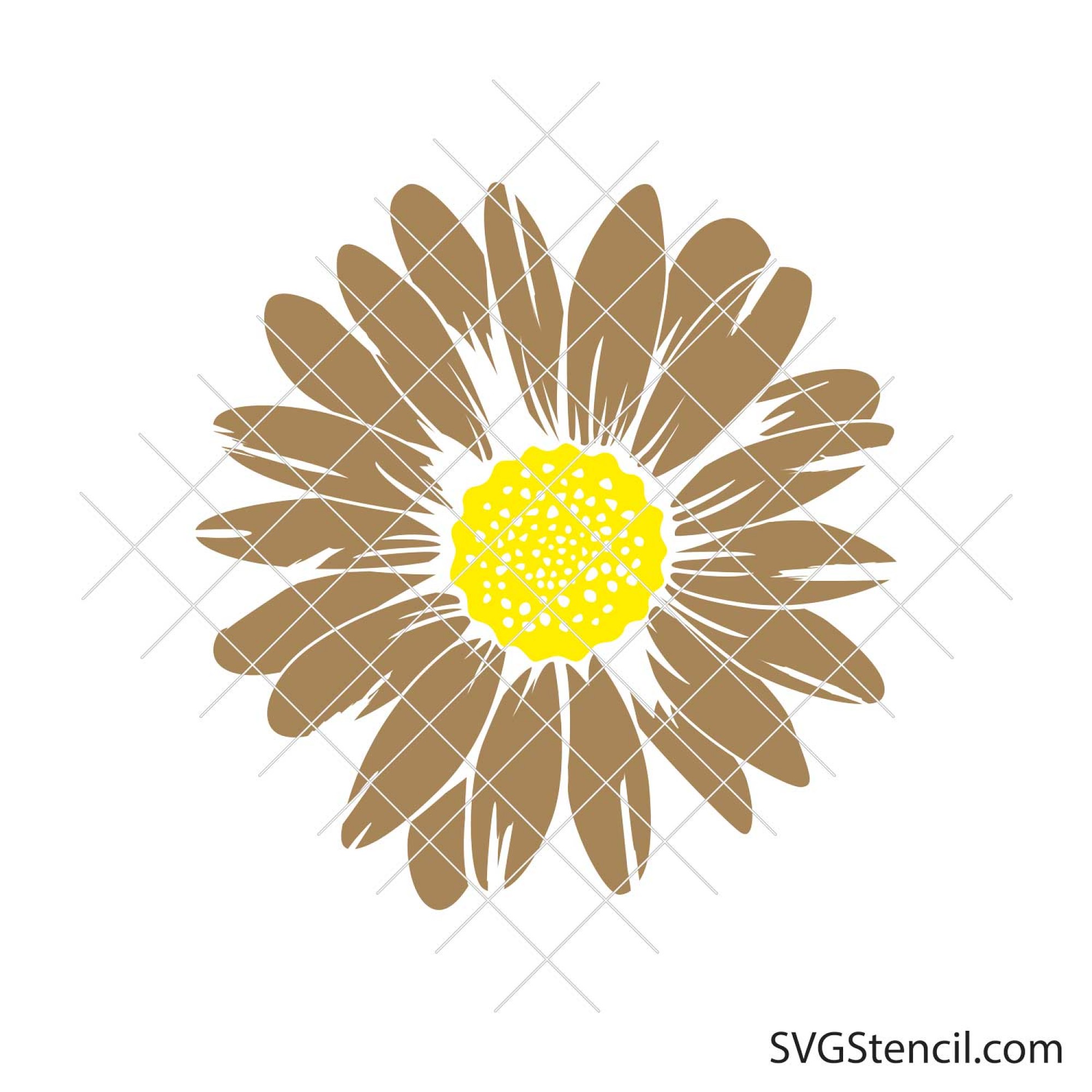 Simple daisy svg | Daisy outline svg | Gerber daisy svg - SVGStencil