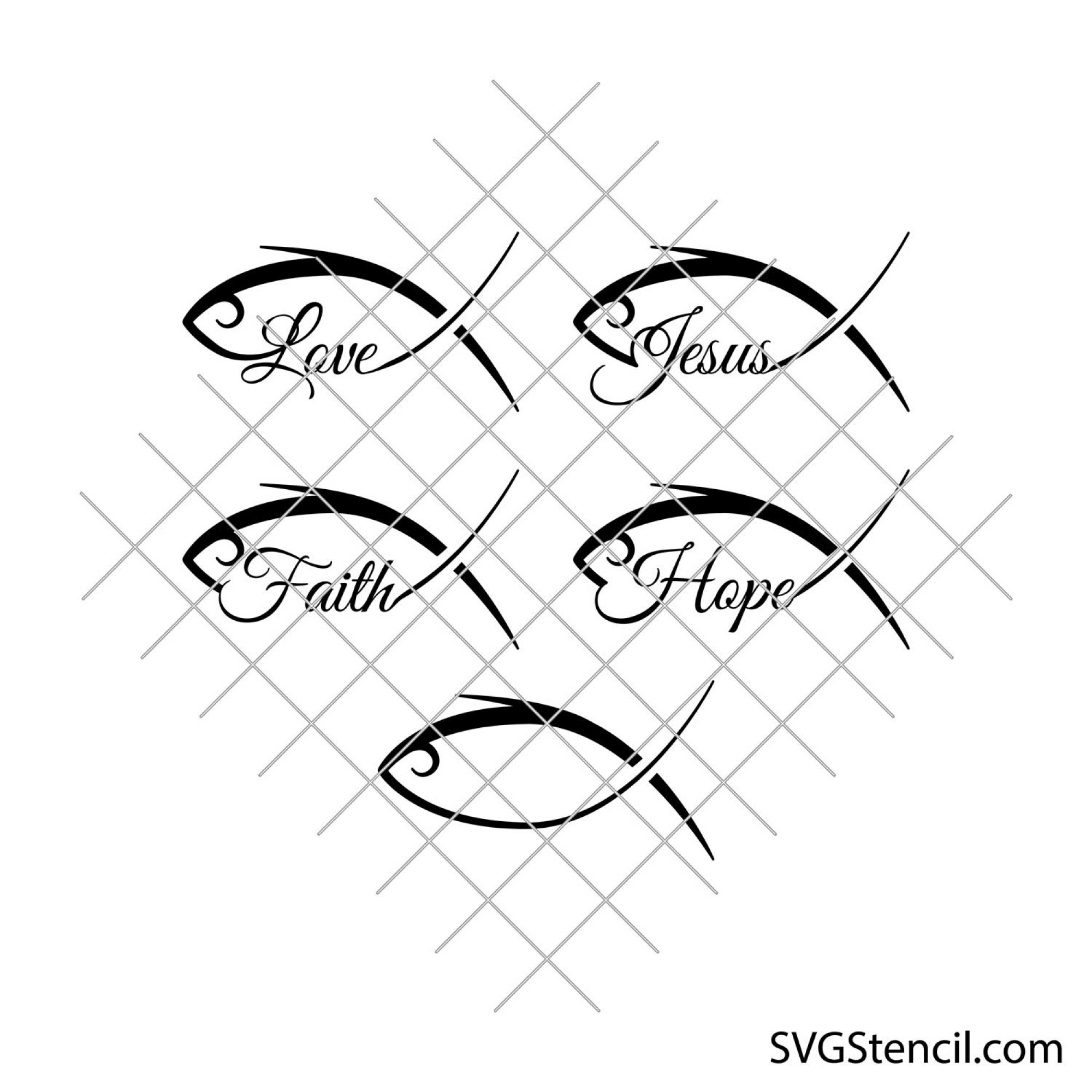 Christian fish svg | Religion svg | Catholic Svg - SVGStencil