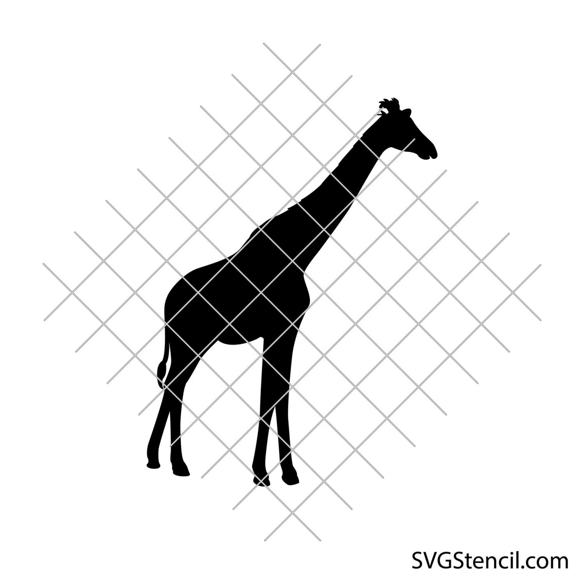 Cute giraffe svg | Giraffe silhouette svg | Kid's room svg - SVGStencil