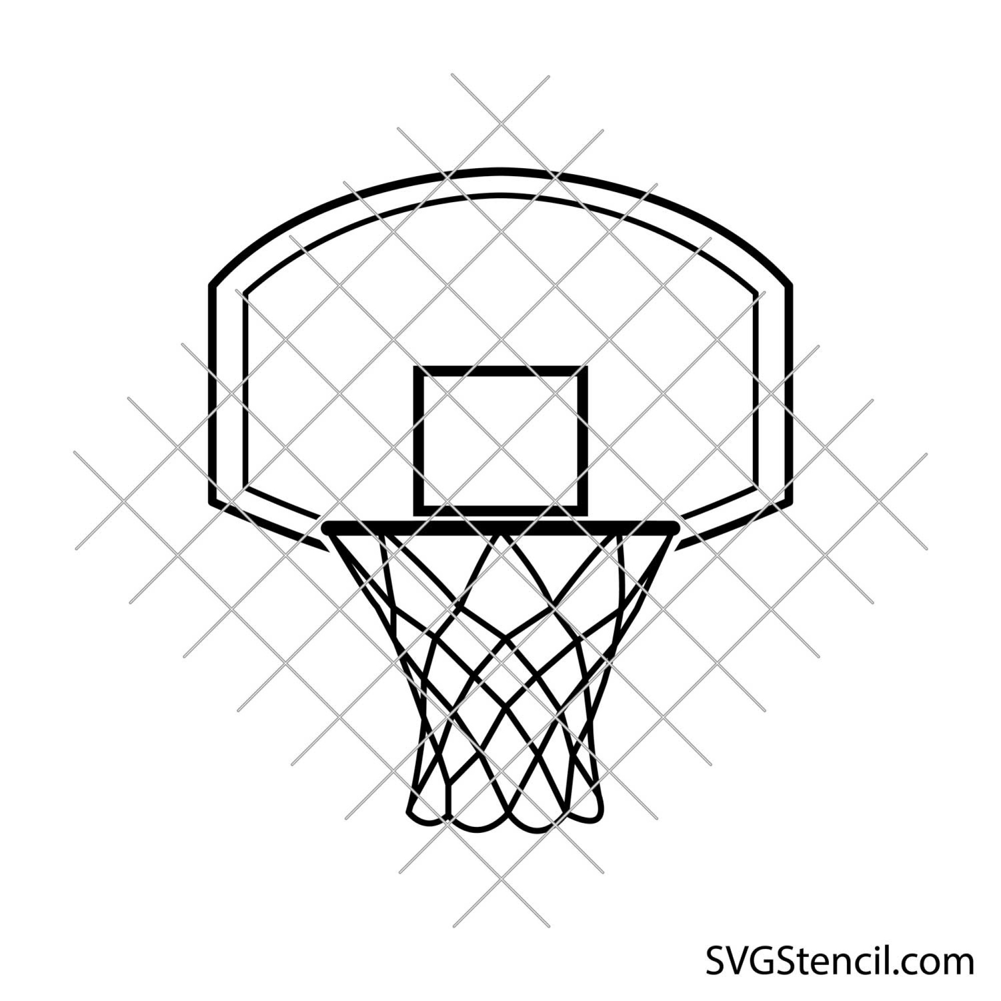 Basketball backboard svg | Backboard and net svg - SVGStencil