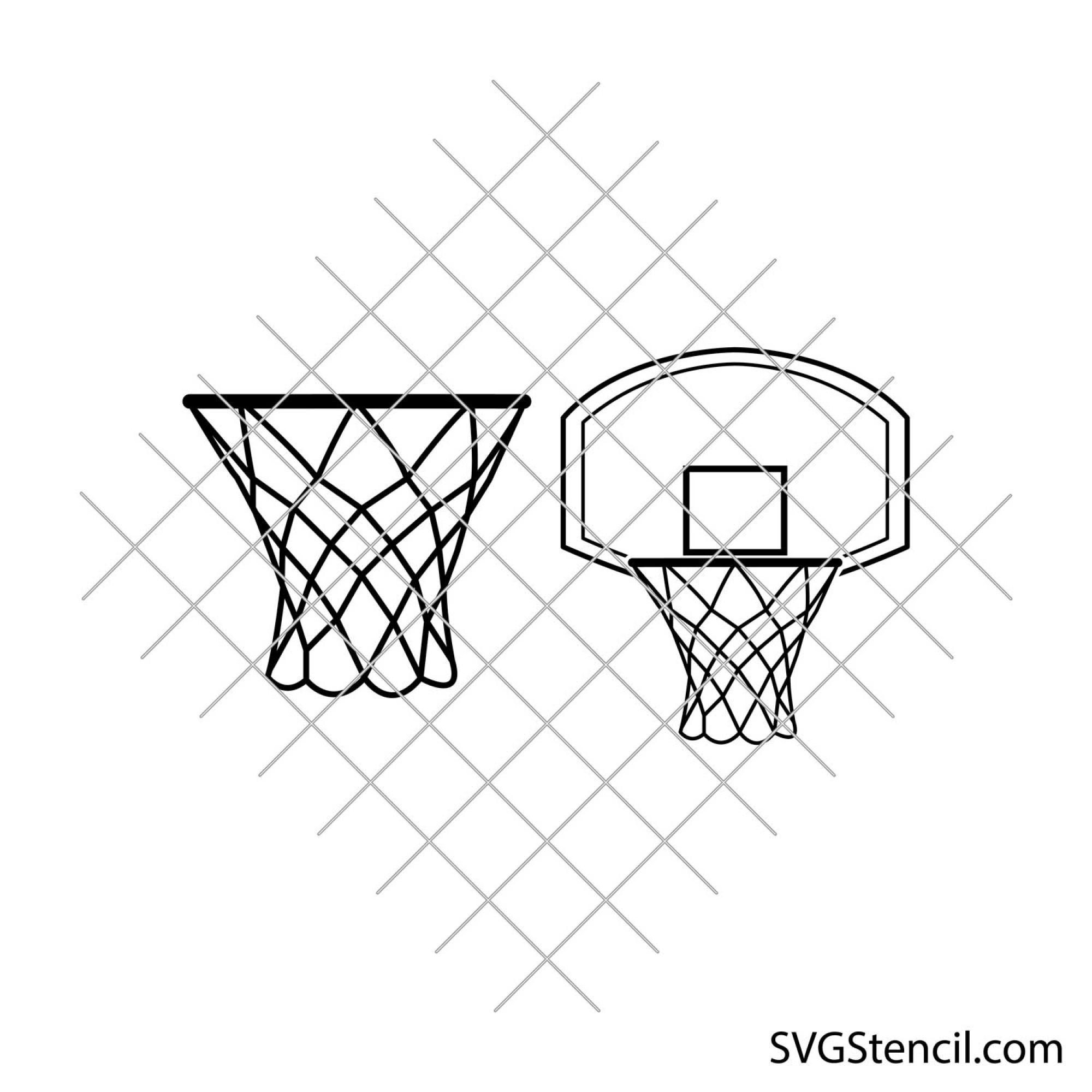 Basketball backboard svg | Backboard and net svg - SVGStencil