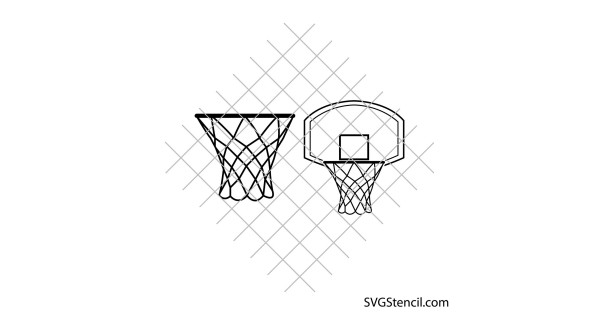Basketball backboard svg | Backboard and net svg - SVGStencil
