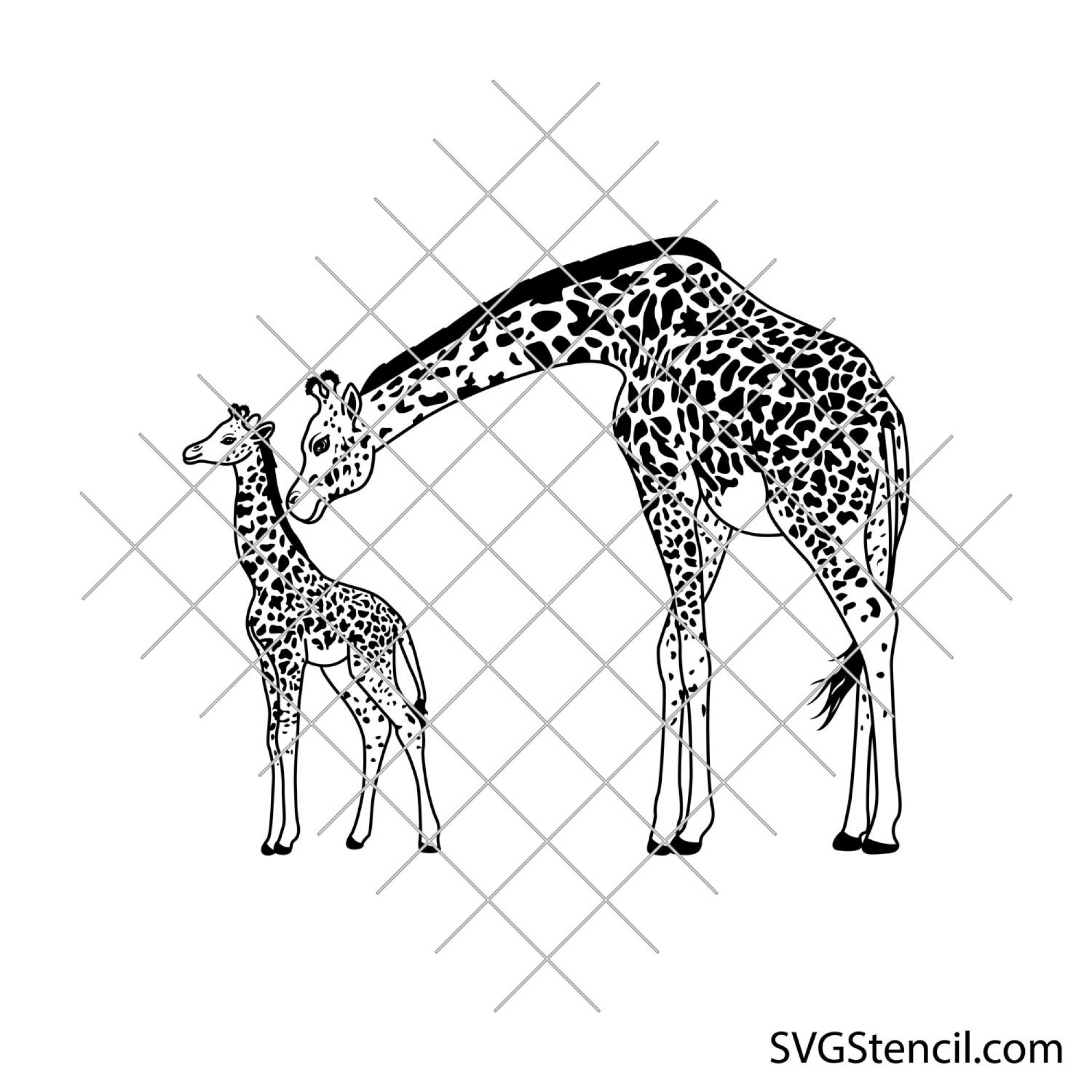Baby giraffe svg | Children's room decor |Jungle animal svg - SVGStencil