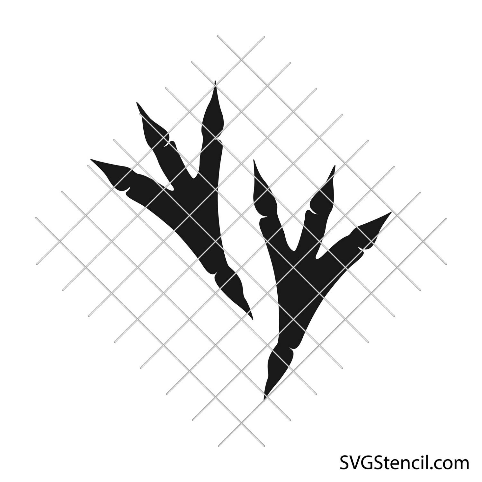 Dinosaur paw svg | Animals tracks svg | Dino track svg - SVGStencil