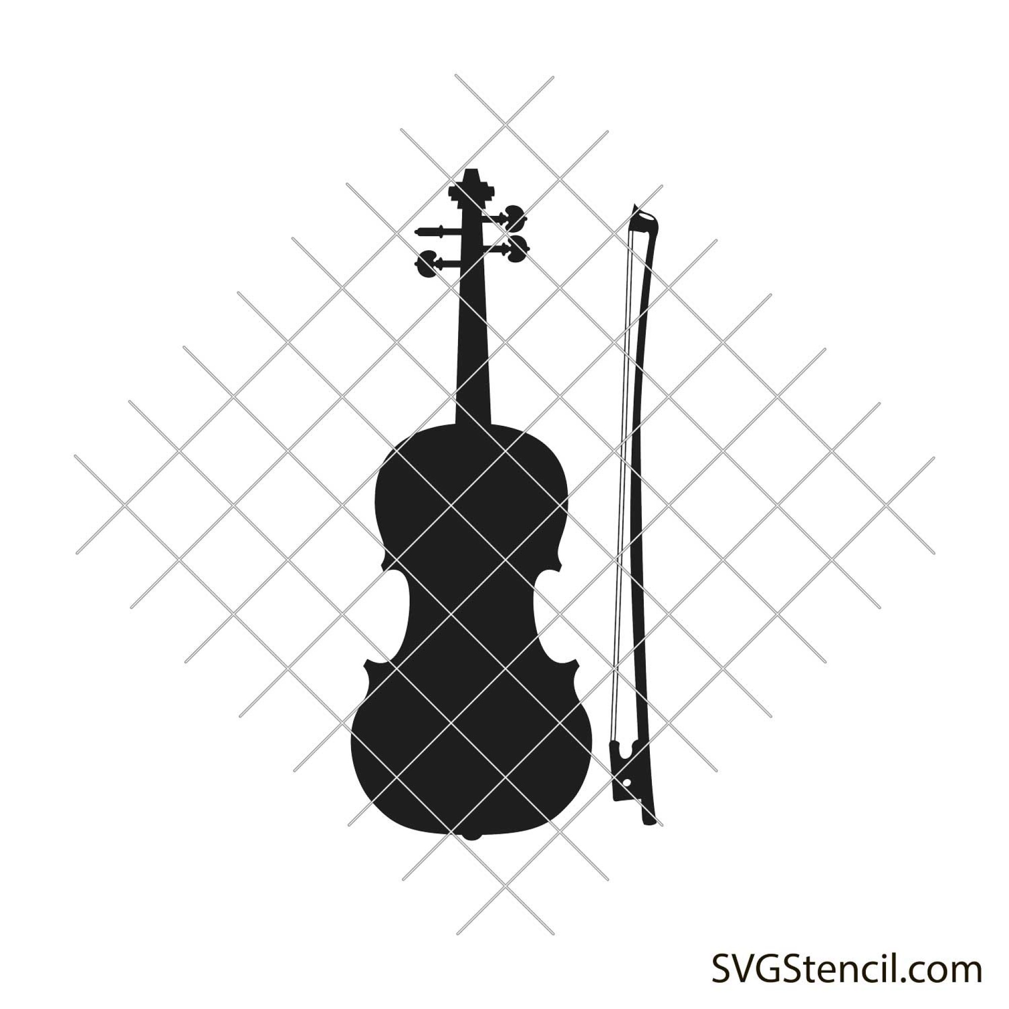 Free violin svg design | Cello svg | Musical instrument svg - SVGStencil