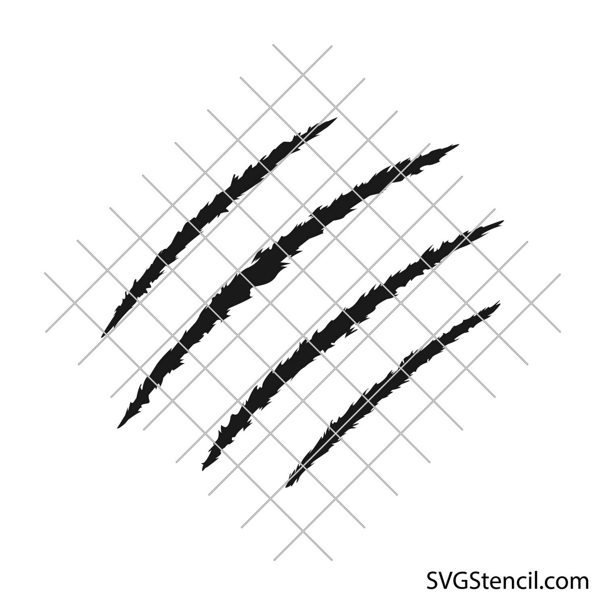 Dinosaur scratch marks svg | Tiger scratch svg - SVGStencil