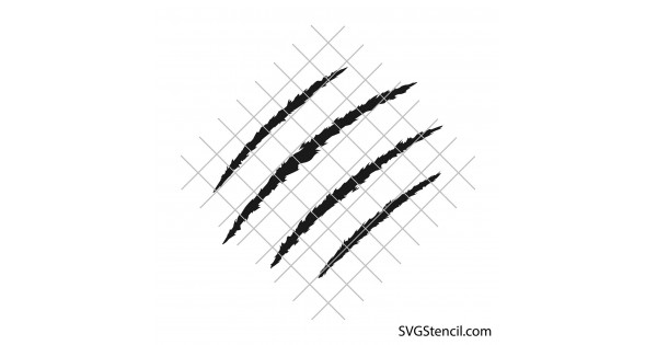 Dinosaur scratch marks svg | Tiger scratch svg - SVGStencil