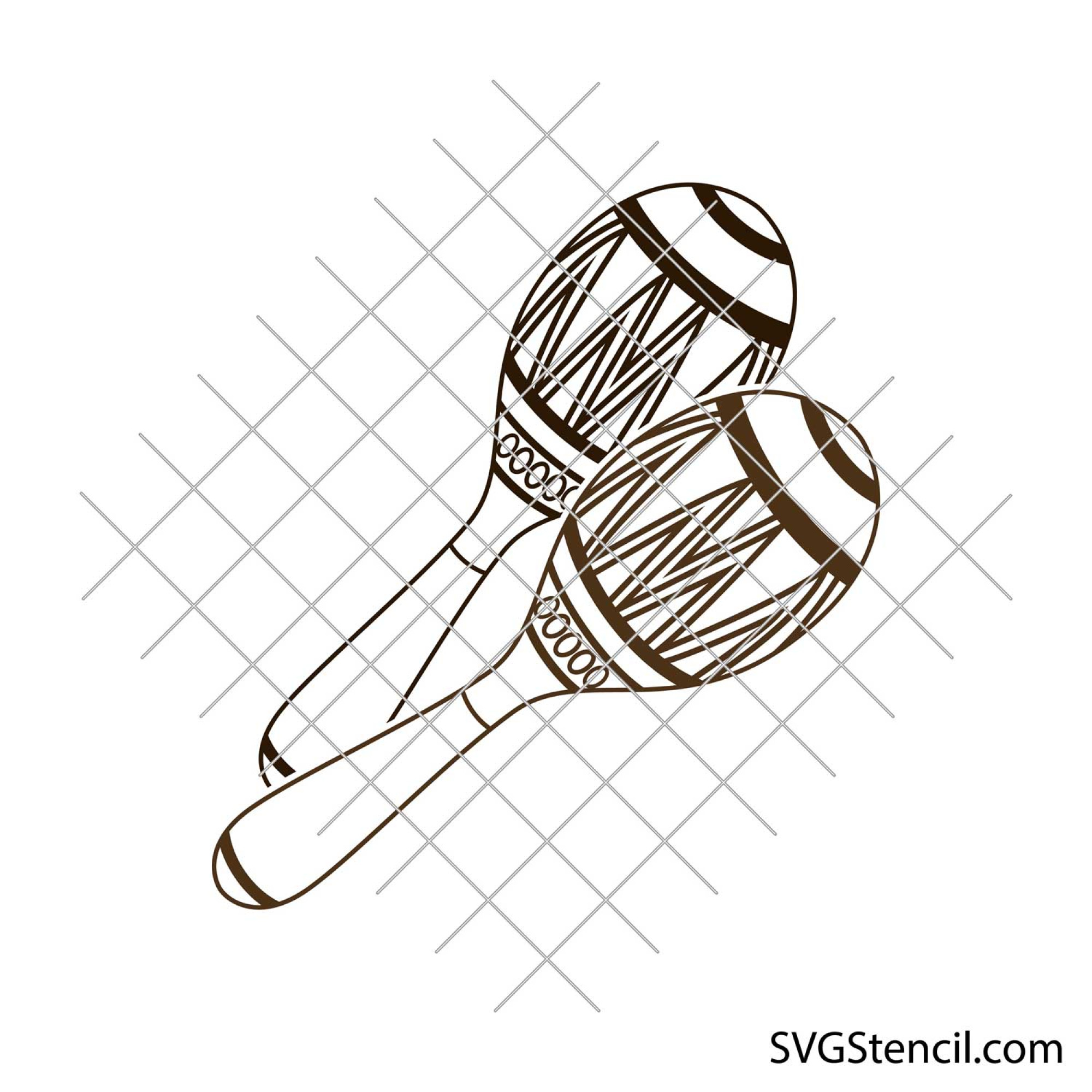 Two maracas svg | Cinco de Mayo svg | Latin music svg - SVGStencil