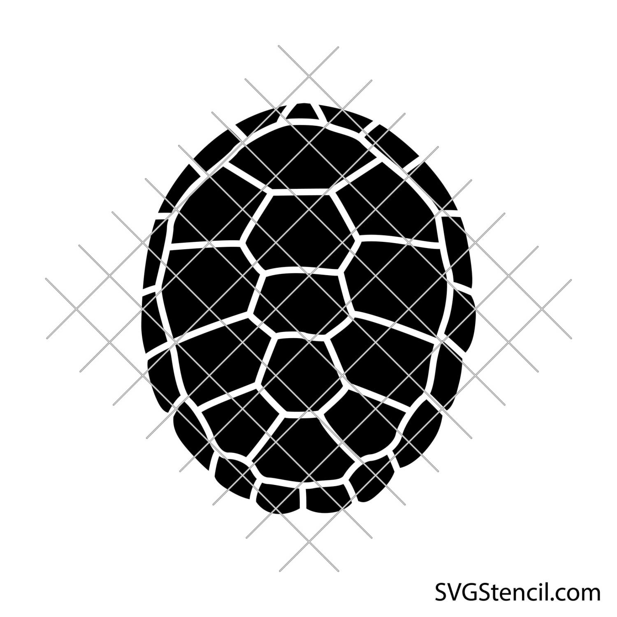 Turtle shell stencil | Shell silhouette svg - SVGStencil