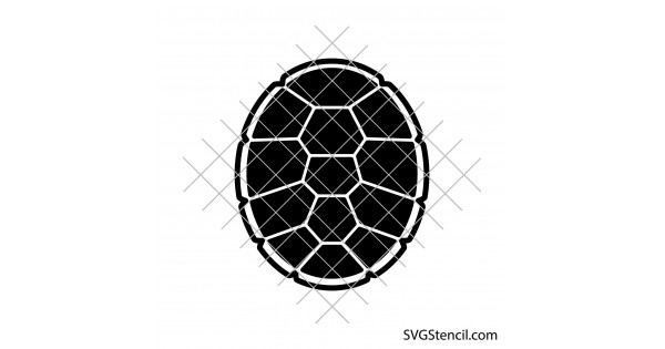 Turtle shell stencil | Shell silhouette svg - SVGStencil