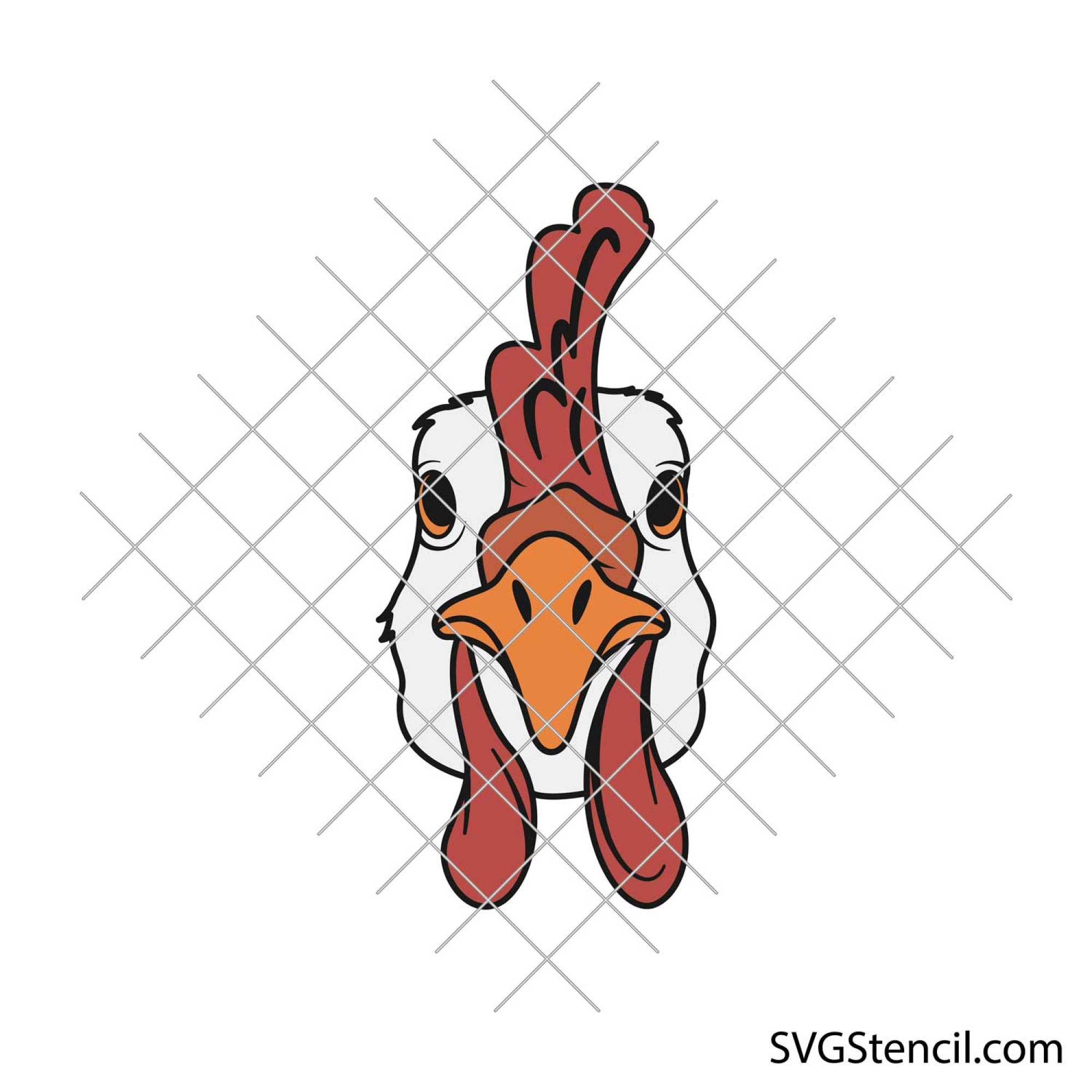 Cute chicken svg | Chicken shirt svg | Crazy chicken svg - SVGStencil