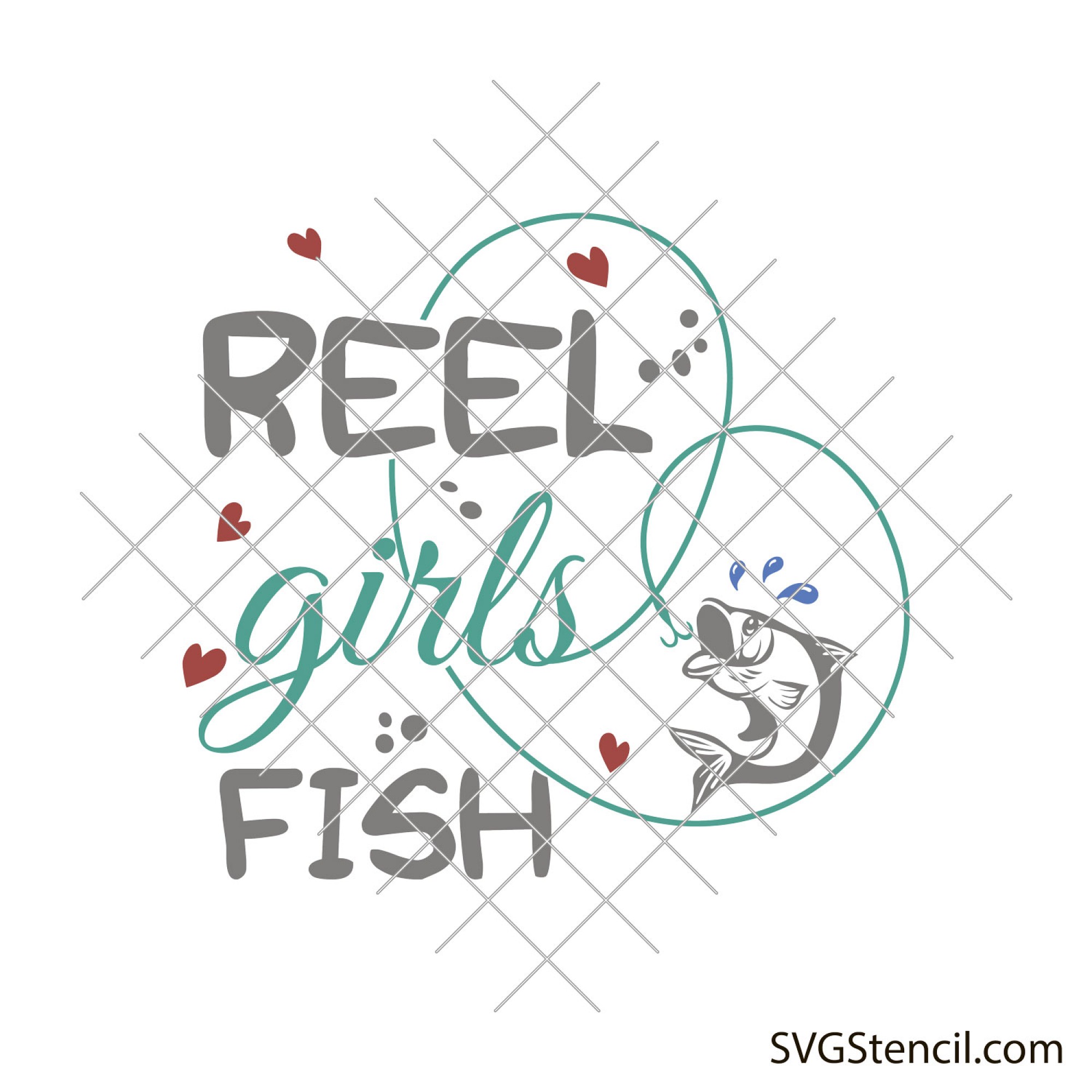 Daughter fishing svg | Woman fishing svg | Funny fishing svg - SVGStencil