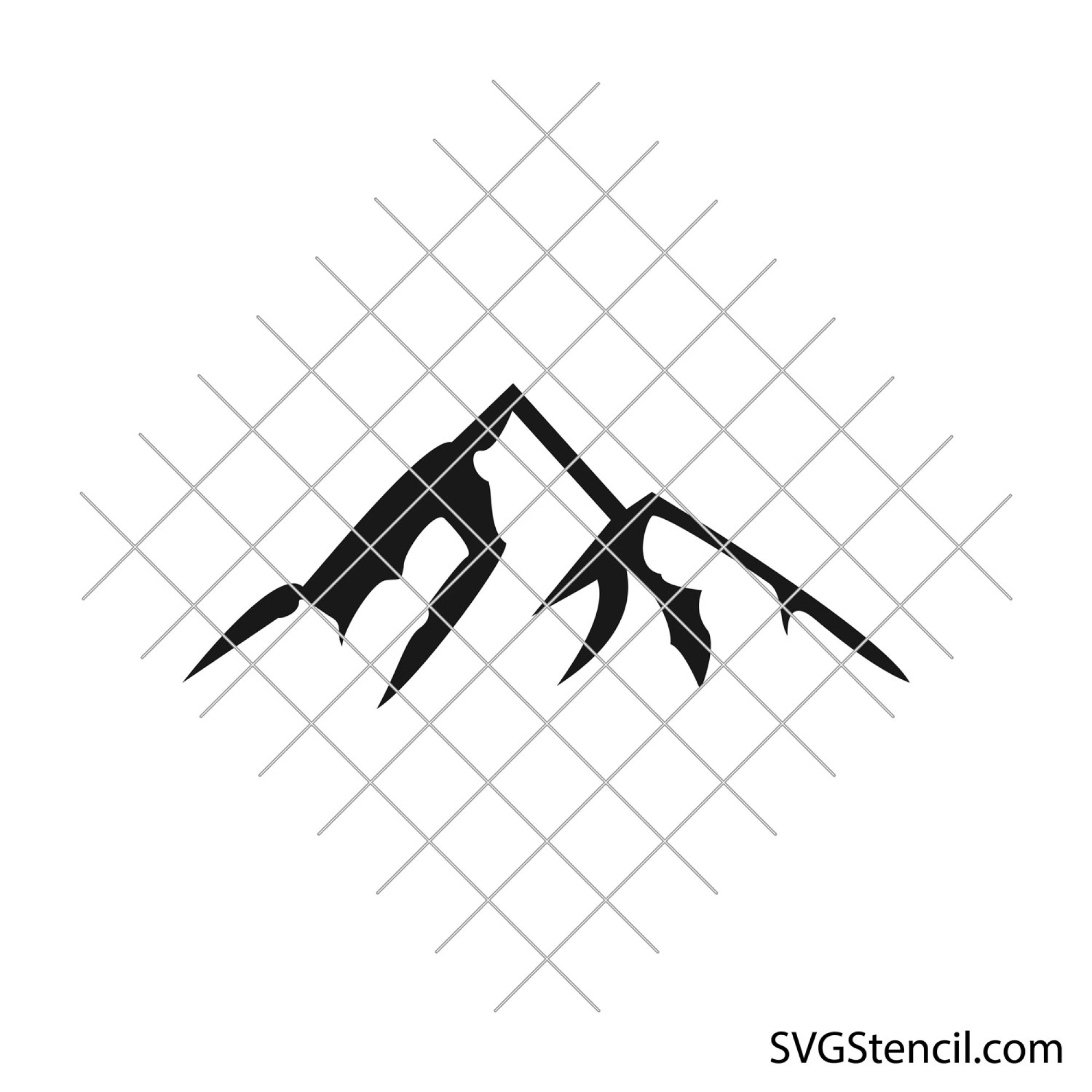Mountains and trees svg | Simple mountain svg - SVGStencil