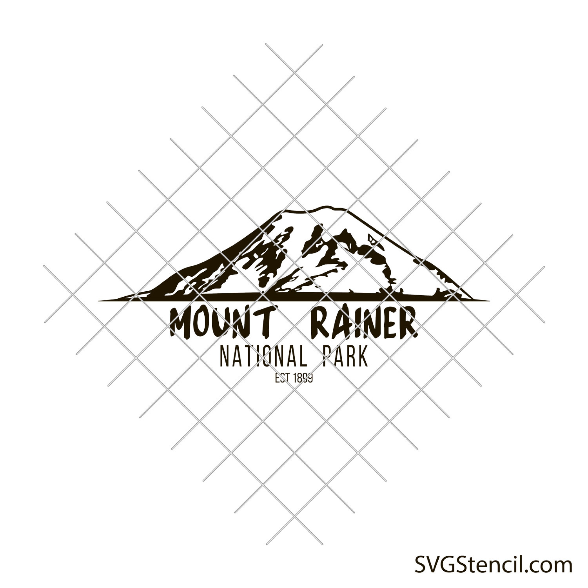 Mt Rainier svg | Hiking outdoor svg | Tourism svg - SVGStencil