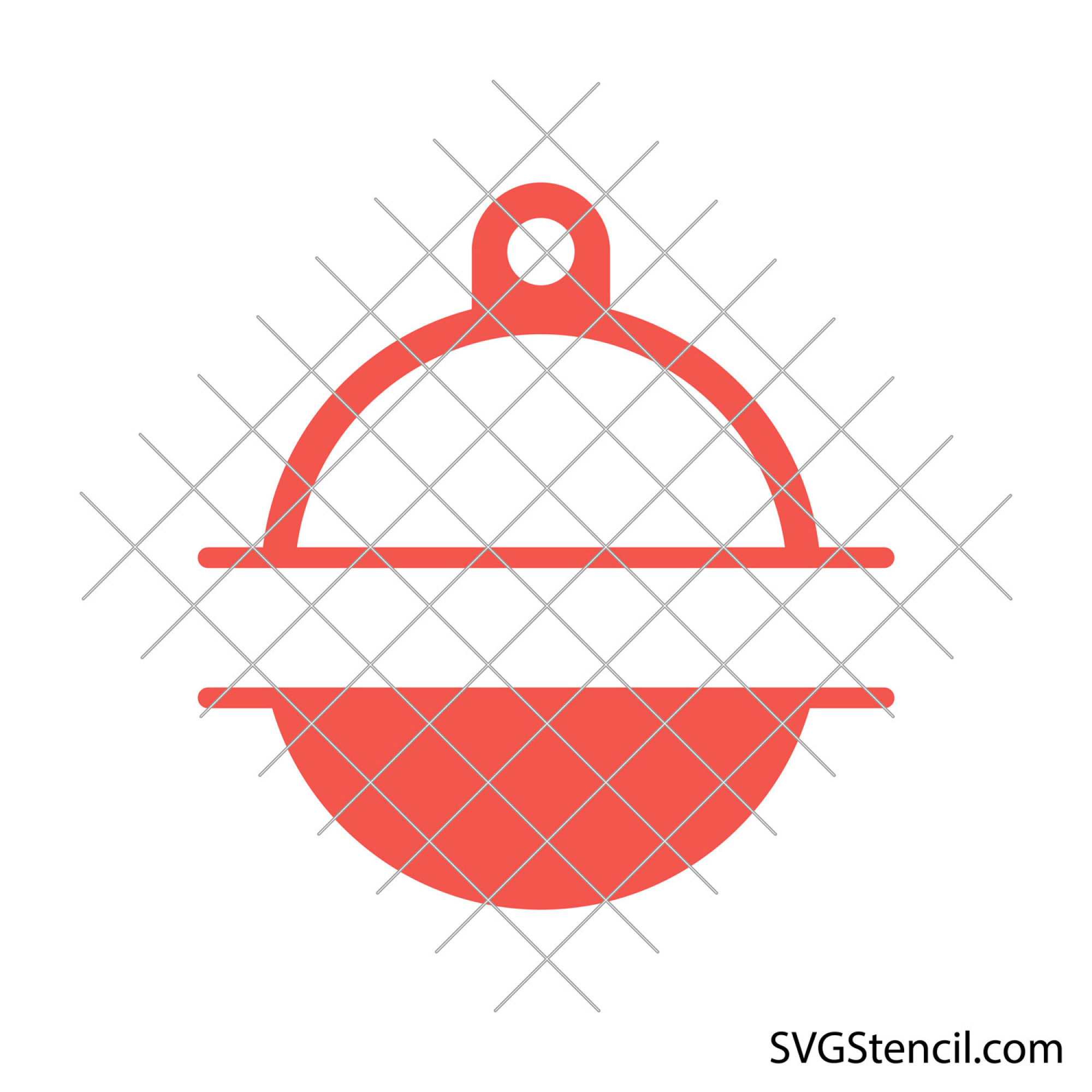 Fishing bobber svg | Bobber monogram svg |Fishing float svg - SVGStencil