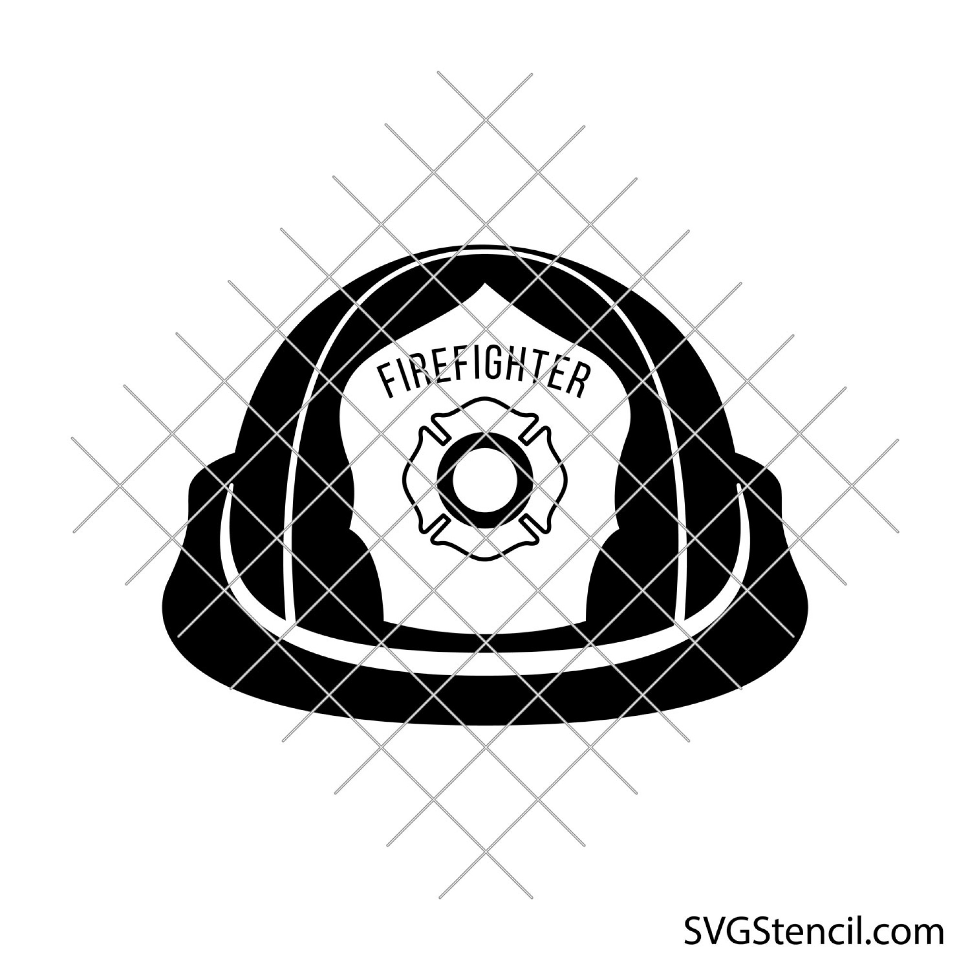 Firefighter hat svg | Fireman helmet svg | Fireman hat svg - SVGStencil