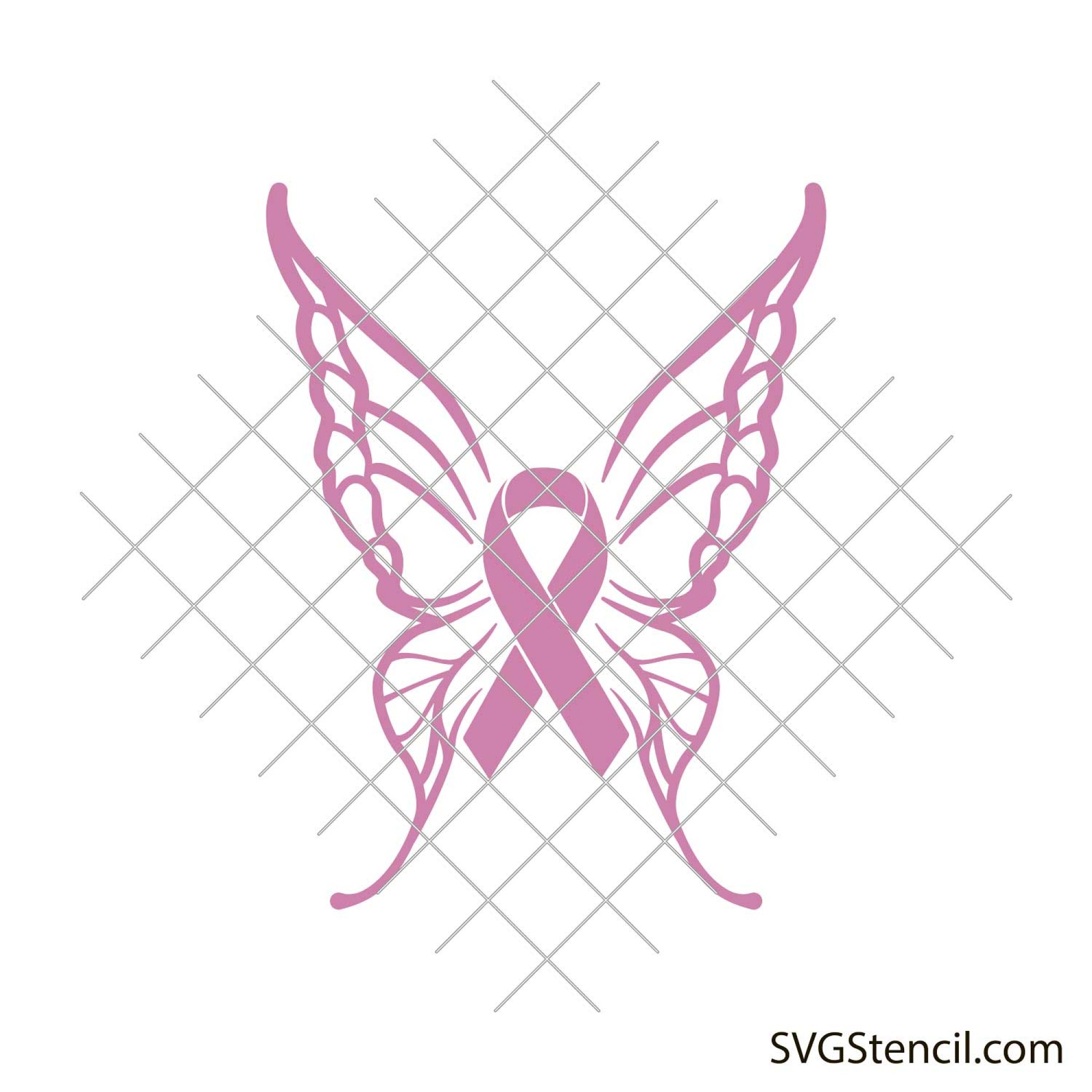 Cancer ribbon svg | Survivor svg | Cancer warrior svg - SVGStencil
