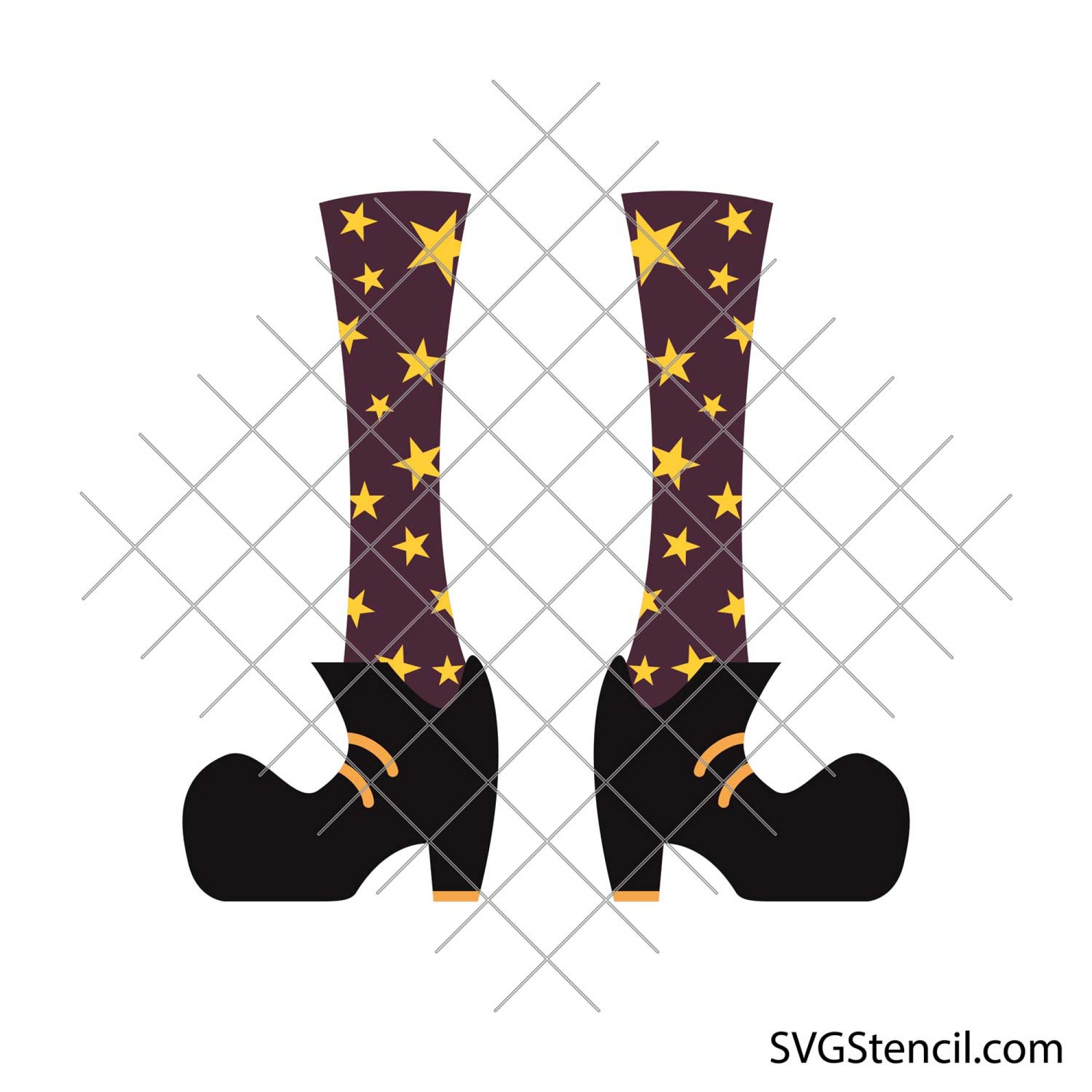 Witch shoes svg | Witches boots svg | Witch clipart - SVGStencil