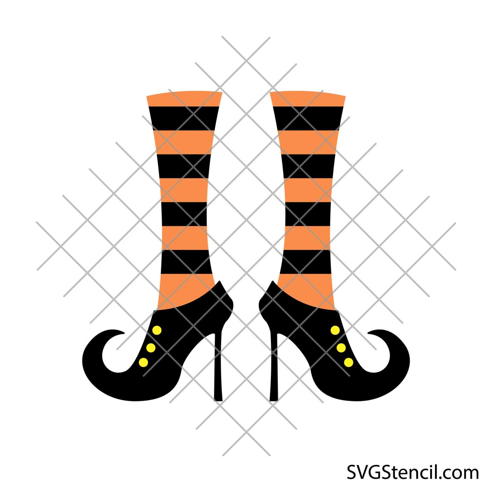 Witch shoes svg | Witches boots svg | Witch clipart - SVGStencil
