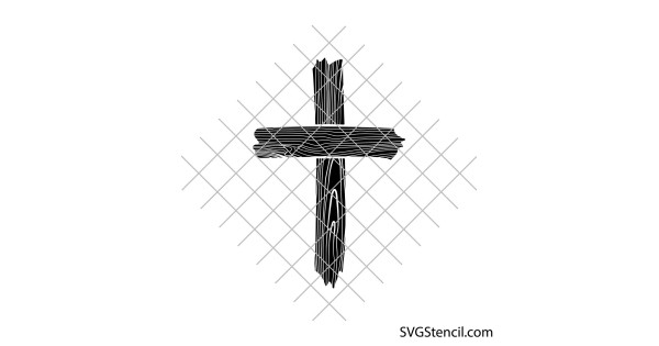 Distressed cross svg | Decorative cross svg | Christian svg - SVGStencil