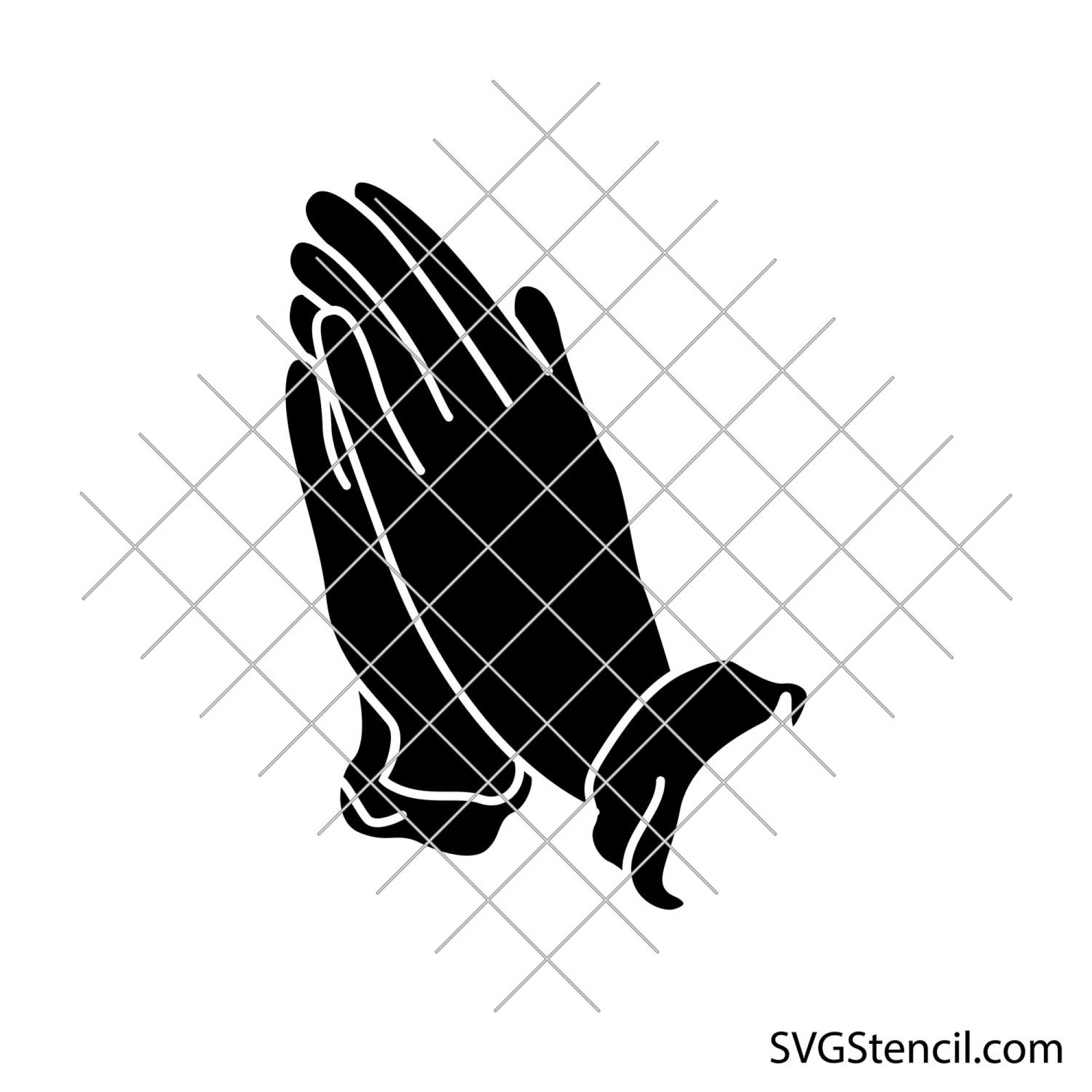 Praying Hands Svg Jesus Svg Love Svg Praying Hands Outline Svg