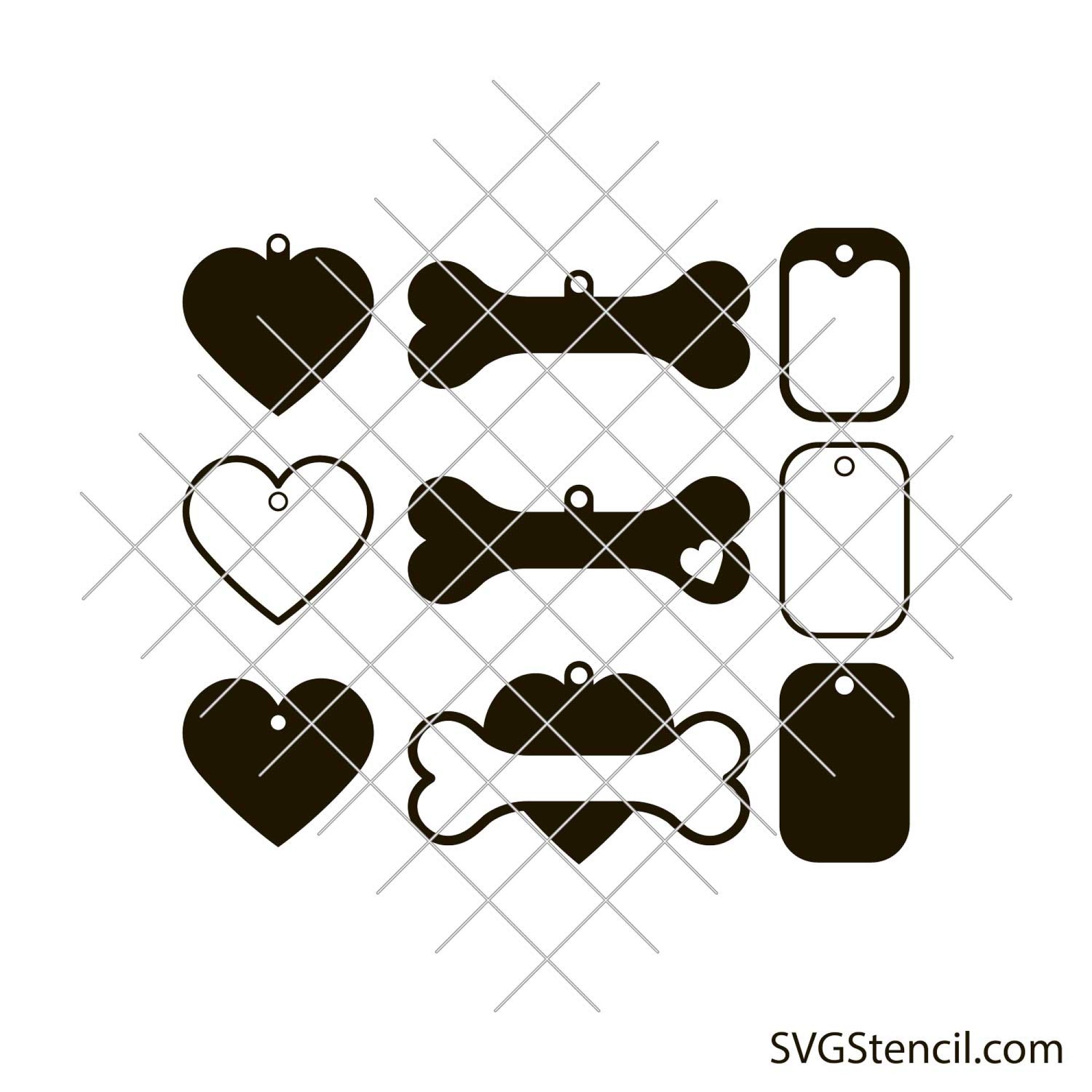 Dog tag template svg | Army dog tags | Military dog tag svg - SVGStencil