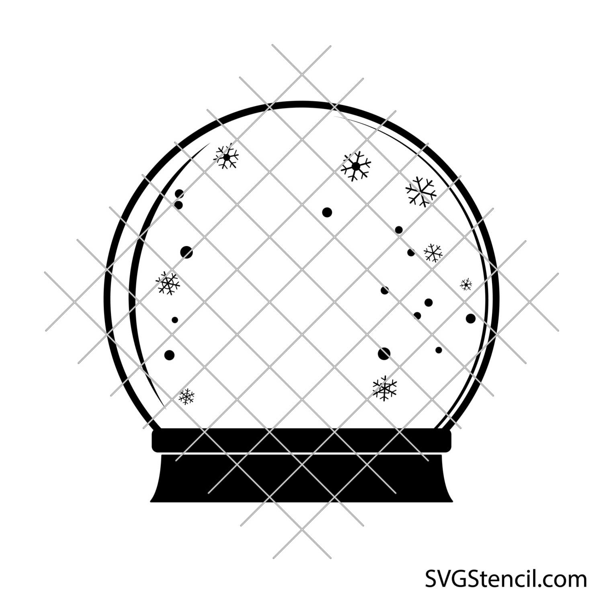 Winter scene svg | Winter town svg | Snow globe svg - SVGStencil