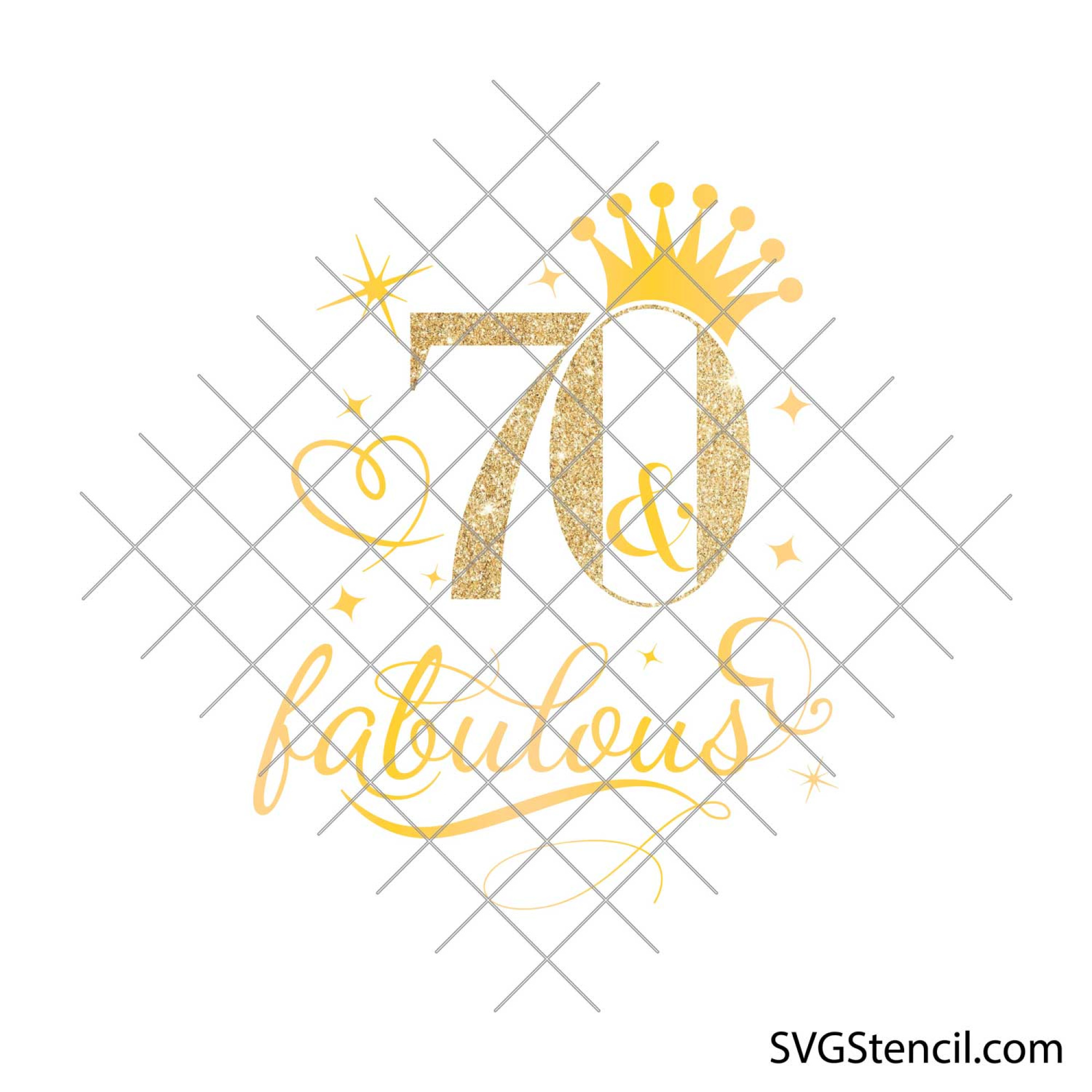 Seventy birthday svg |Grandma birthday |Birthday party svg - SVGStencil
