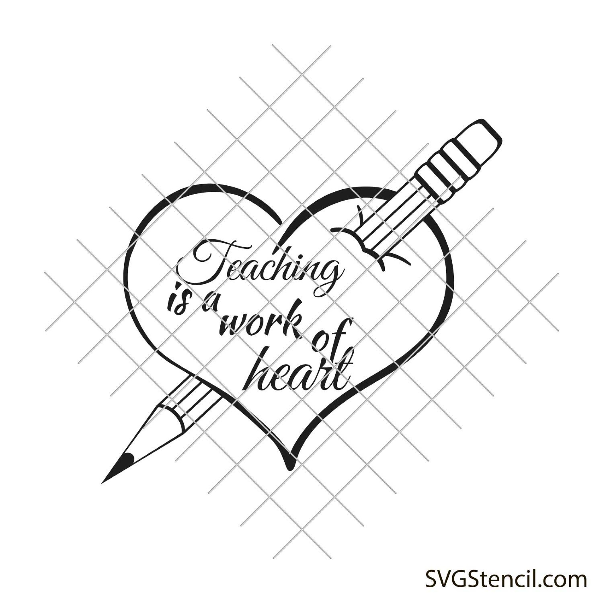 Teacher heart svg | Teacher quote svg | Teachers Day svg - SVGStencil