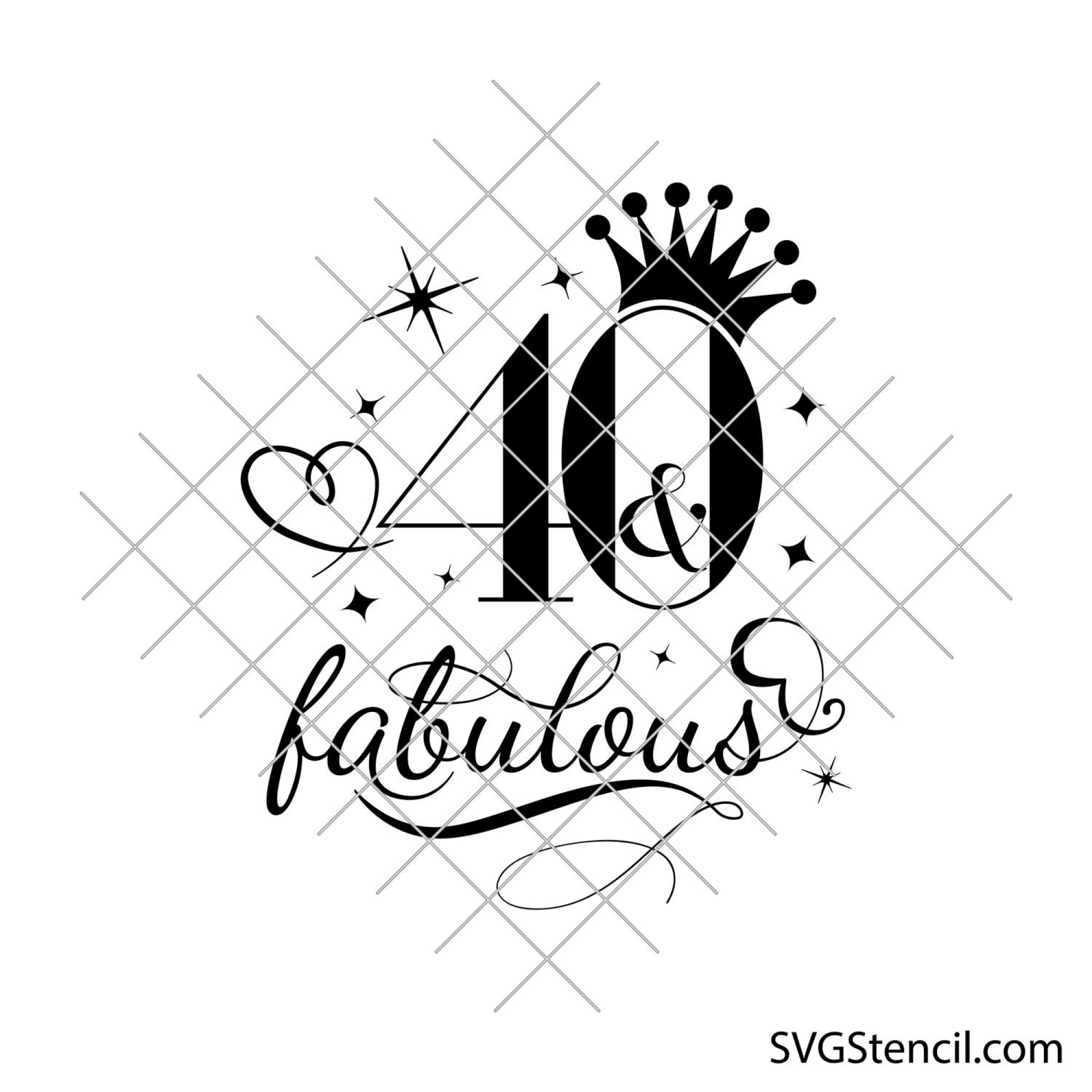 Forty birthday svg | Mom birthday svg | Birthday shirt svg - SVGStencil