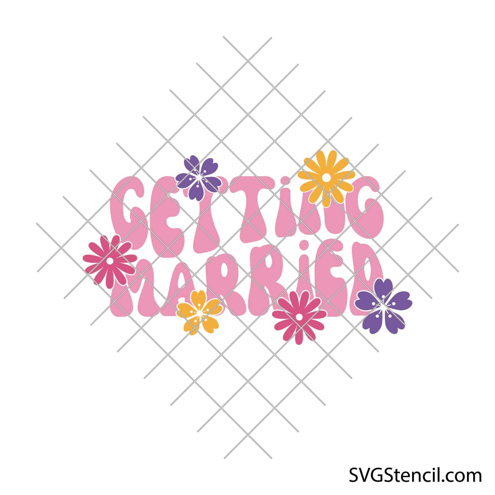 Wedding sign svg | Floral design svg | Team bride svg - SVGStencil