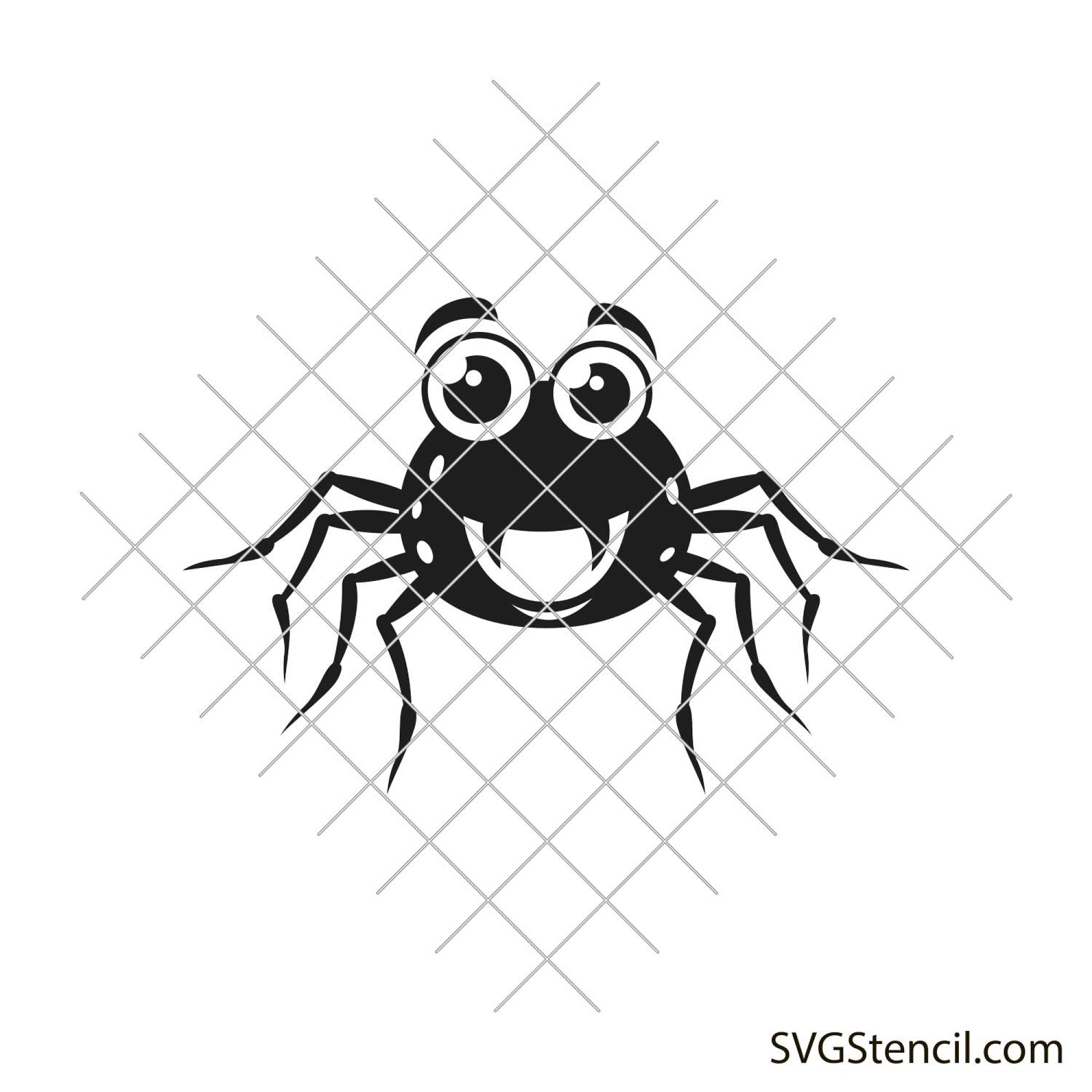 Cute spider svg | Halloween spider svg | Funny spider svg - SVGStencil