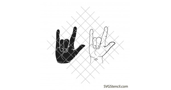 Free svg design | Asl svg | Sign language svg - SVGStencil
