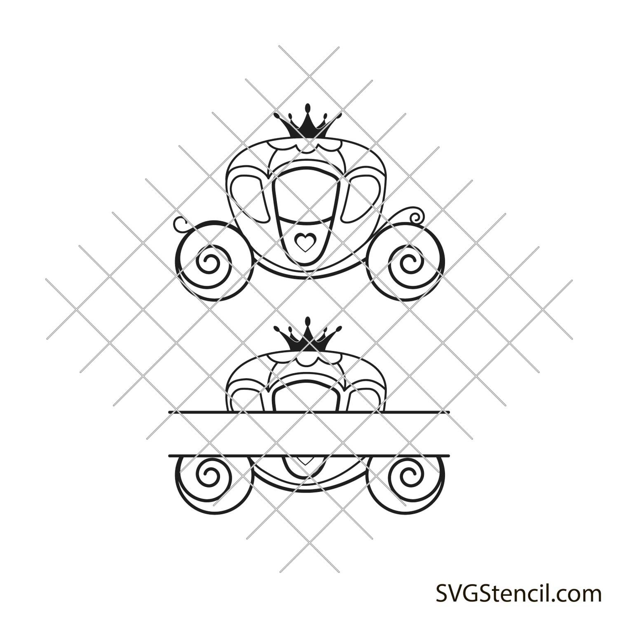 Cinderella Carriage Outline Enchanting Cinderella Carriage Coloring