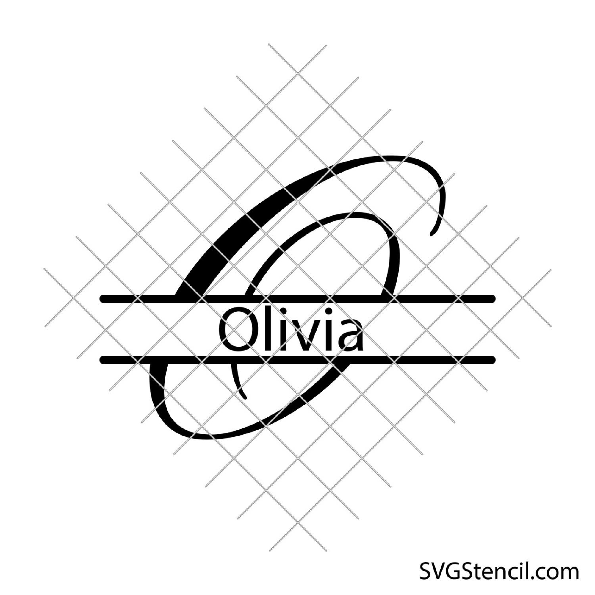 Spilt letter svg | Last name svg | Family name frame - SVGStencil