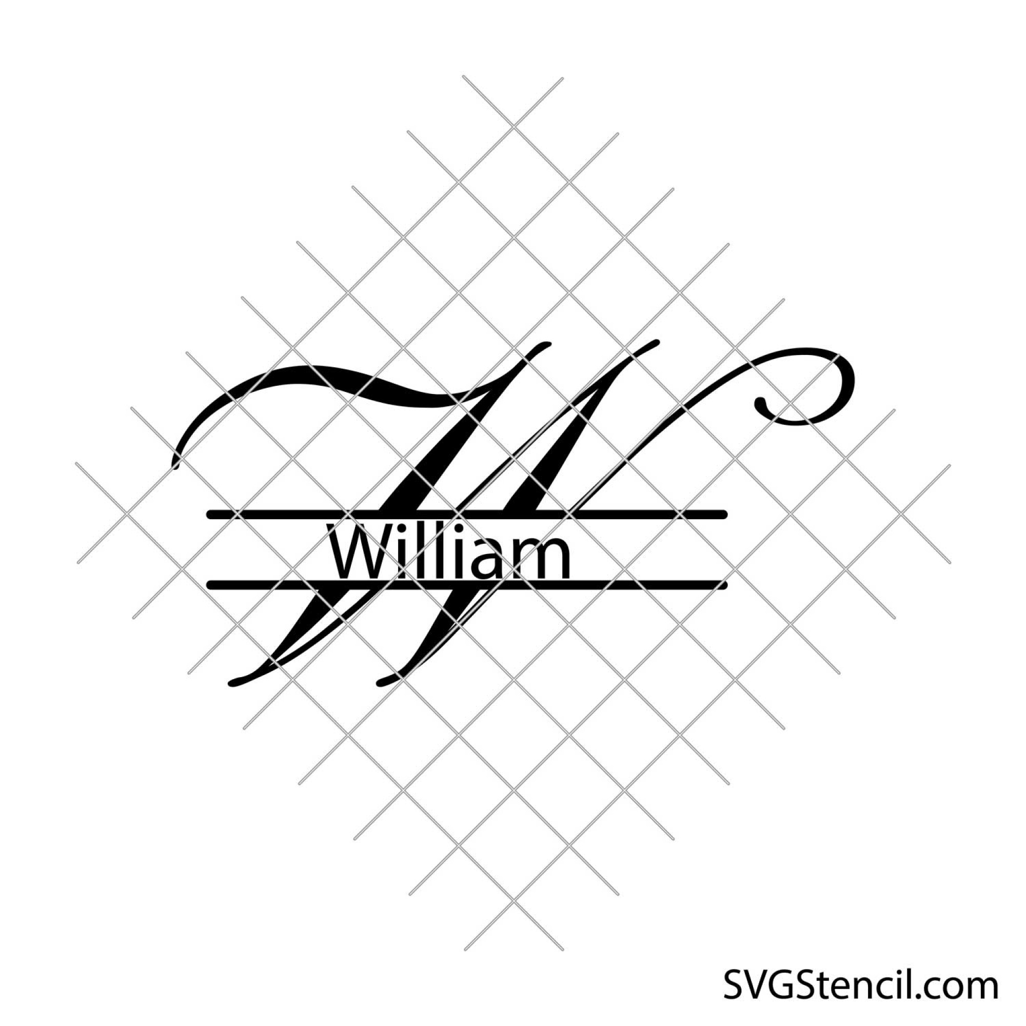 Spilt letter svg | Last name svg | Family name frame - SVGStencil