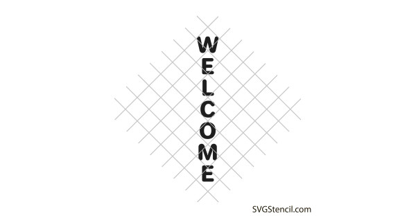 Welcome home svg | Vertical welcome svg | Door sign svg - SVGStencil