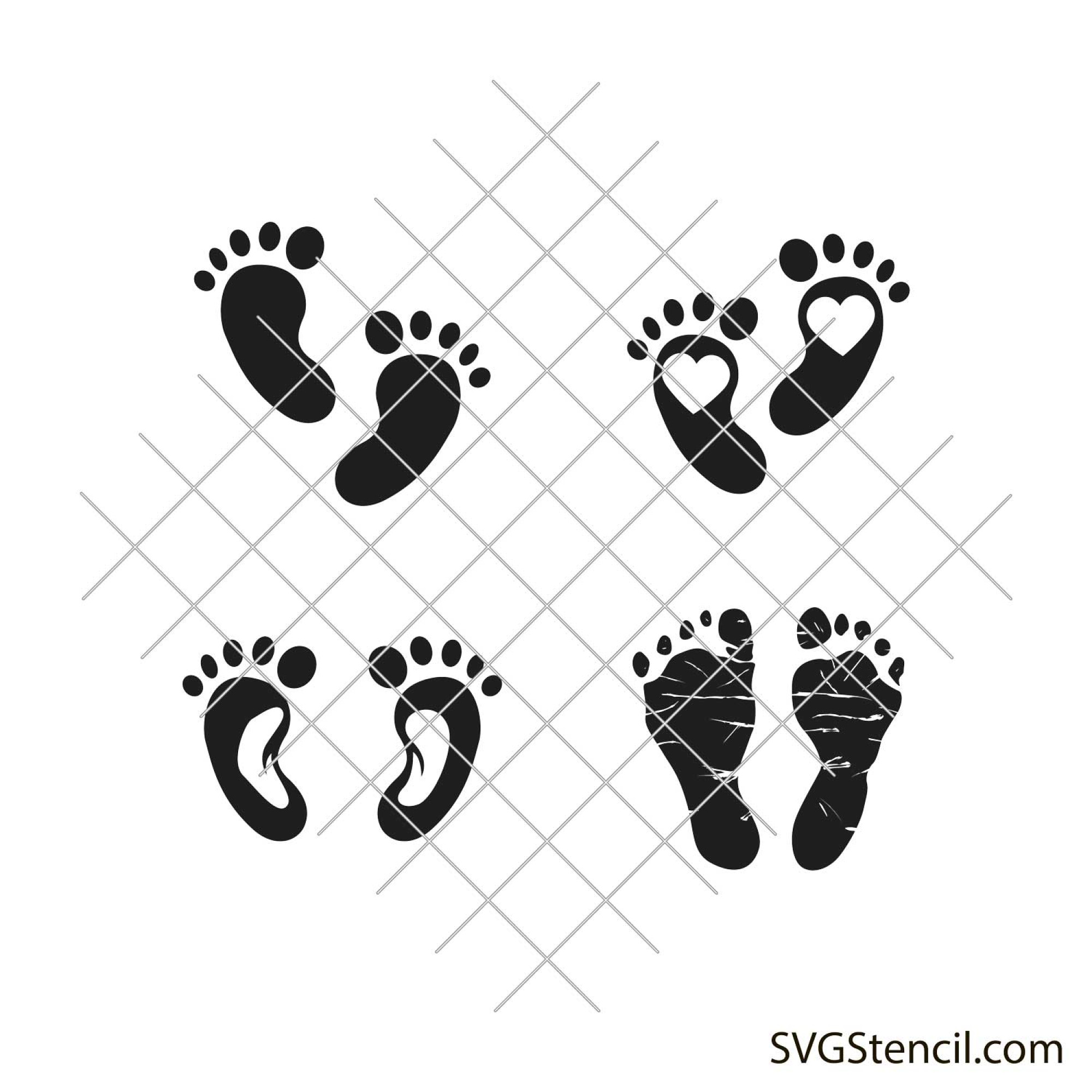 Baby Footprints Svg
