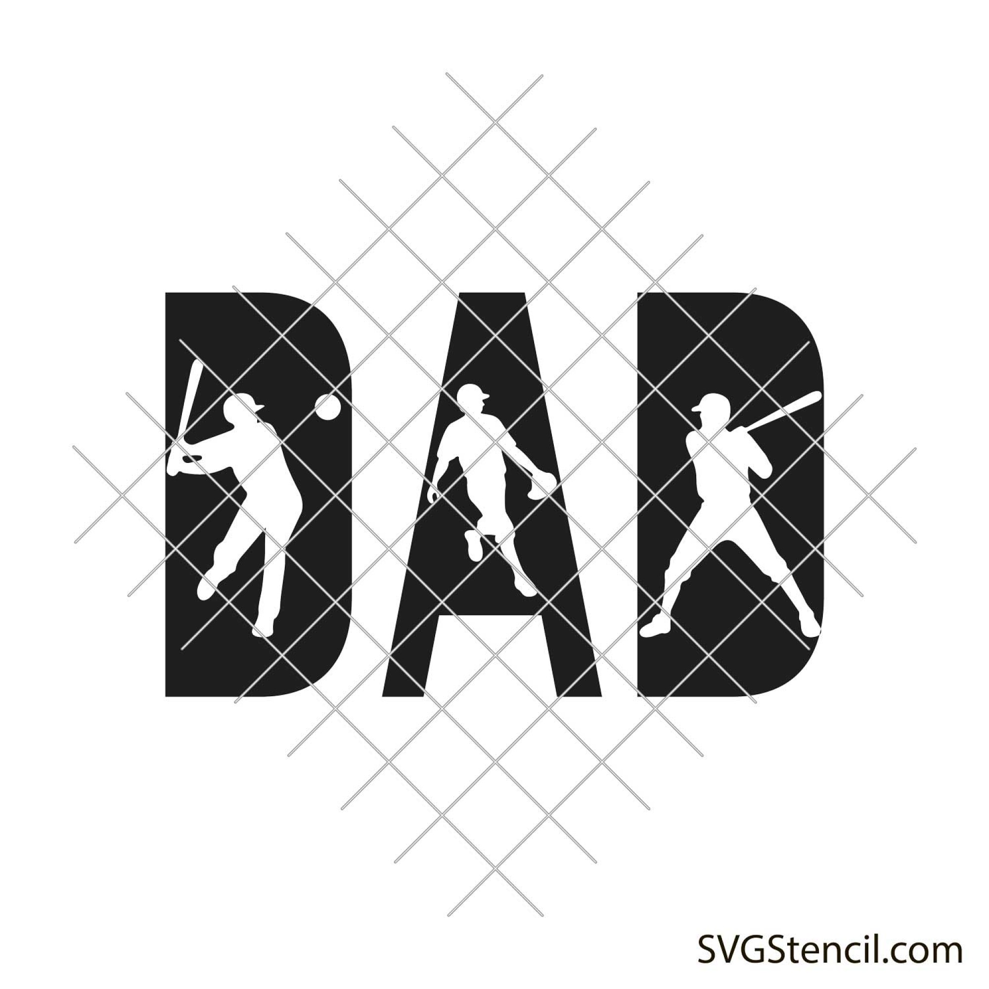 Baseball dad svg | Baseball player svg | Sports svg - SVGStencil
