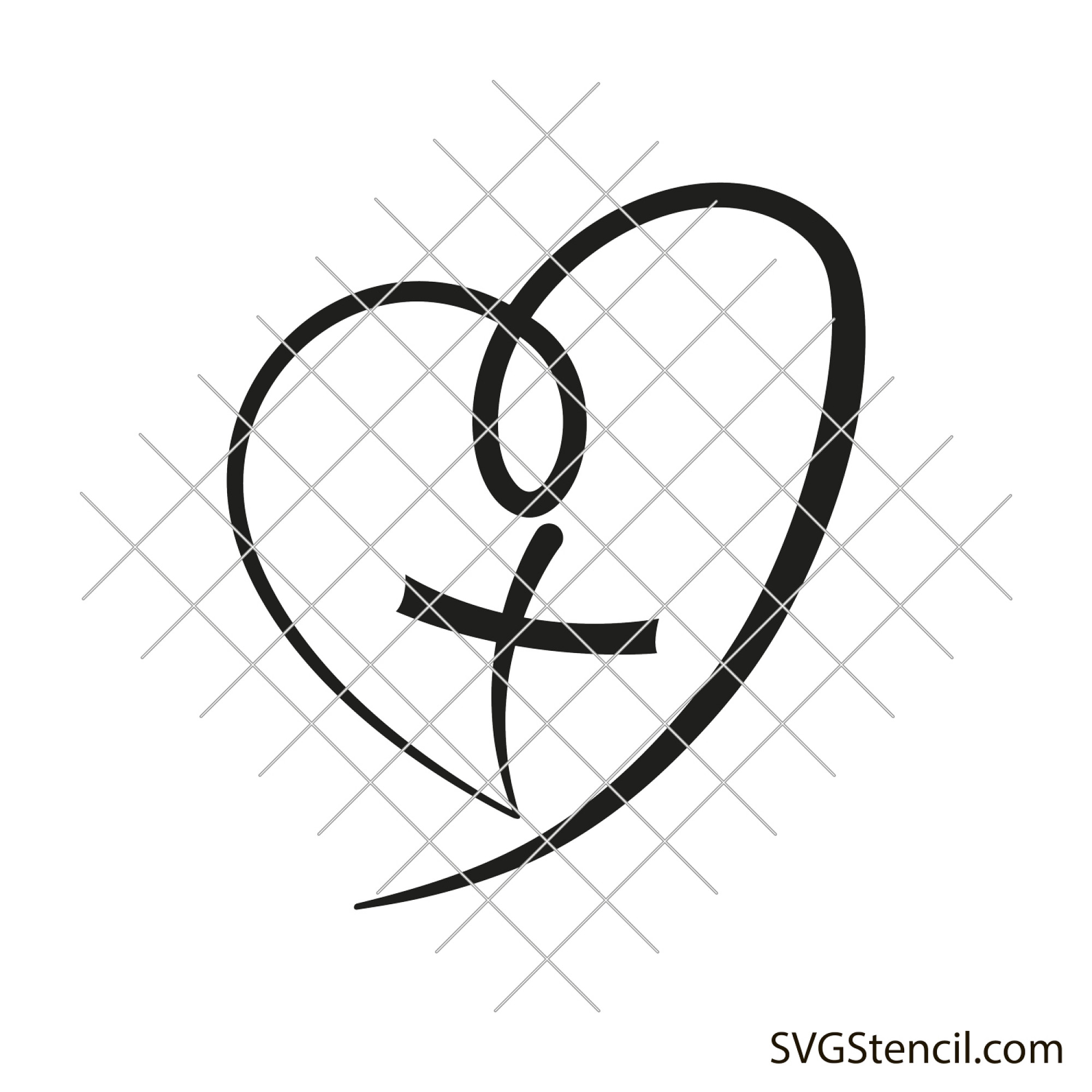 Faith Jesus svg | Heart cross svg | Religious svg - SVGStencil