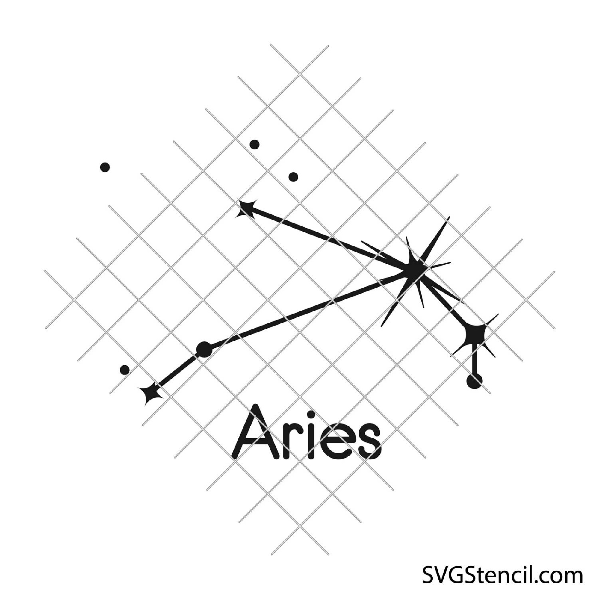 Aries Star Constellation Outline