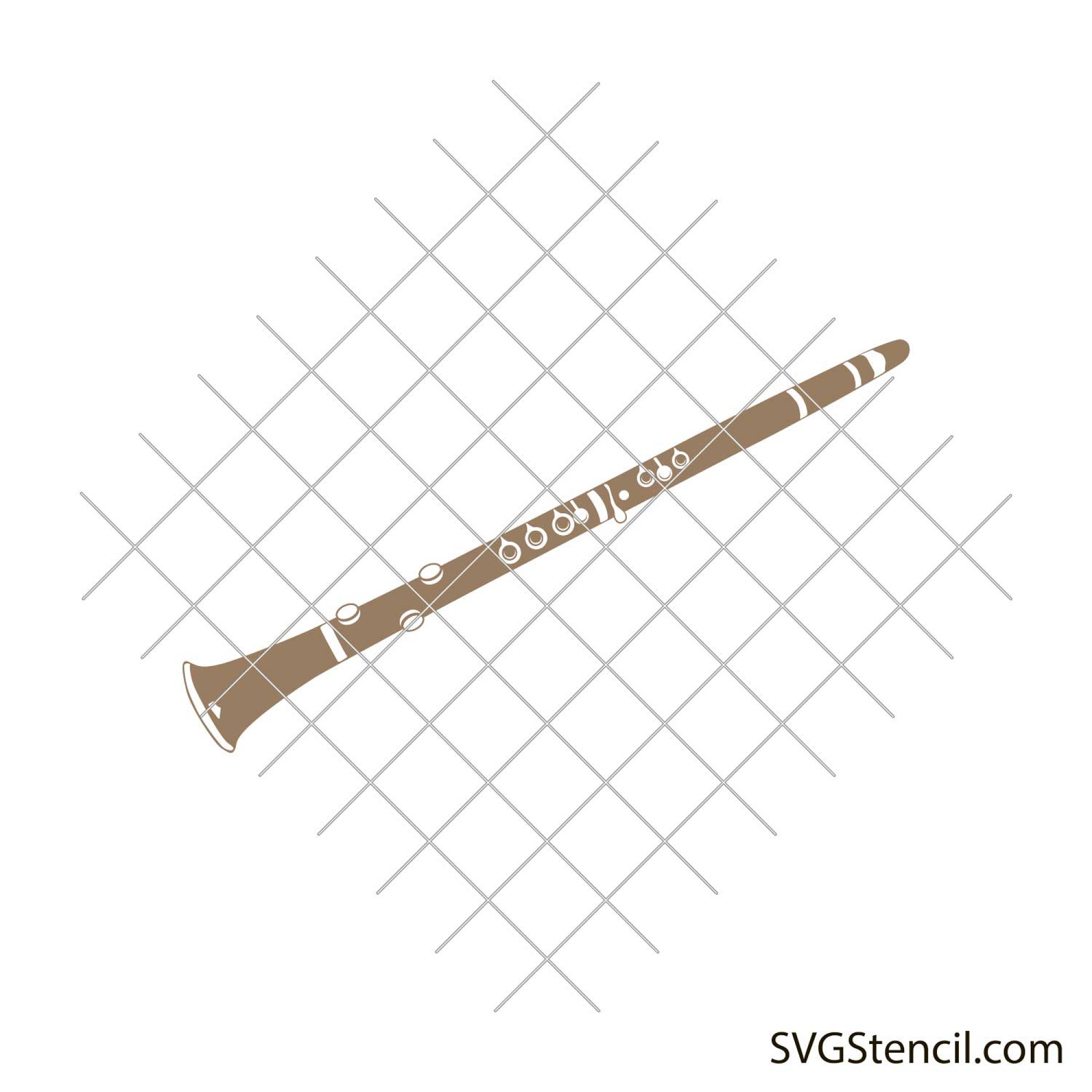 Flute outline svg | Flute svg | Musical instrument svg - SVGStencil