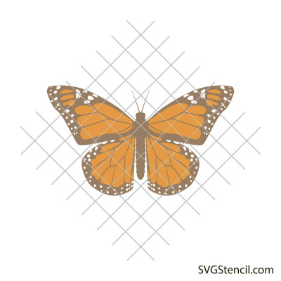 Free simple butterfly svg | Monarch butterfly svg - SVGStencil