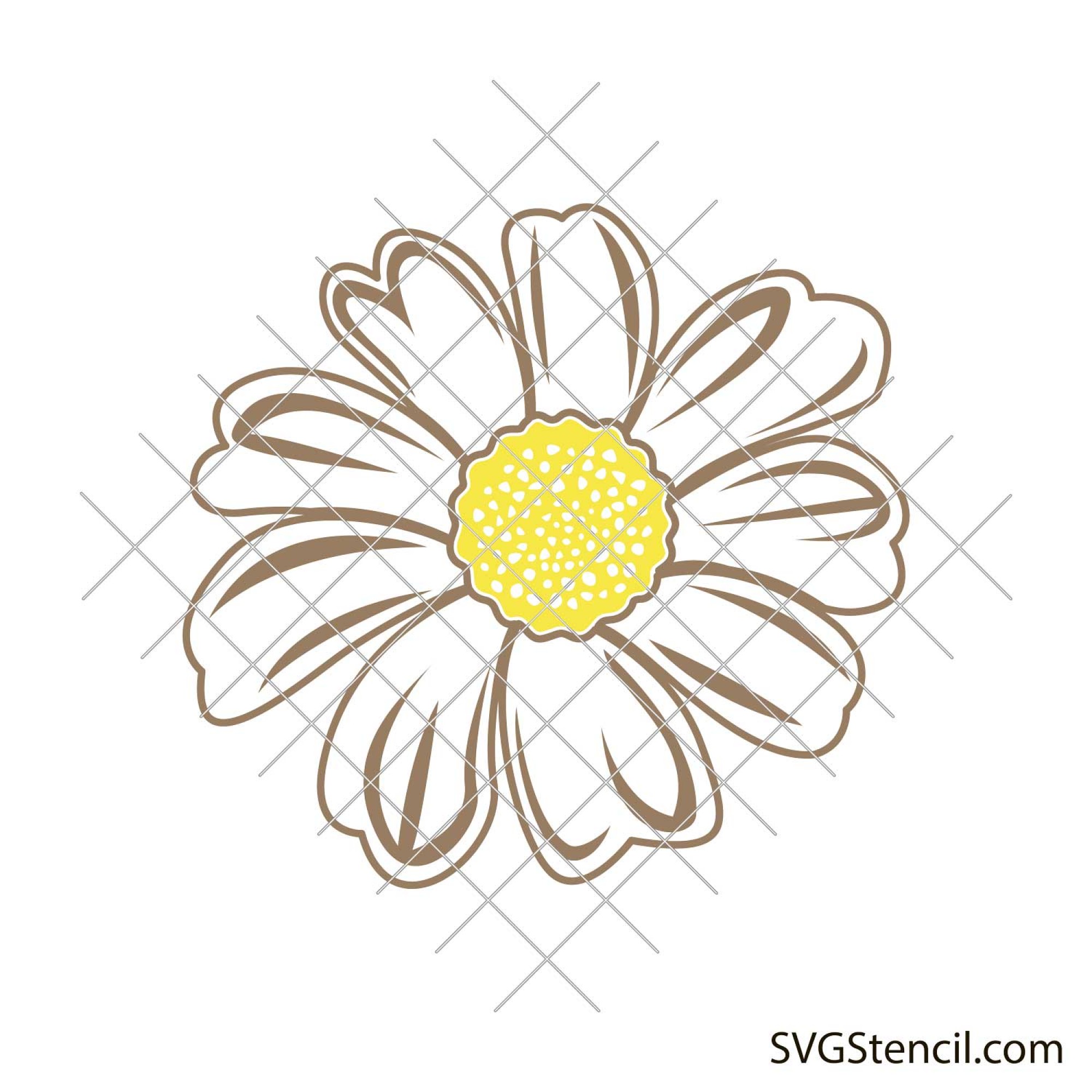 White daisy svg | Gerber daisy svg | Cricut daisy svg - SVGStencil