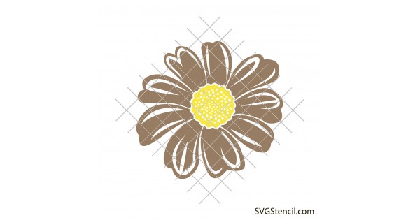 White daisy svg | Gerber daisy svg | Cricut daisy svg - SVGStencil