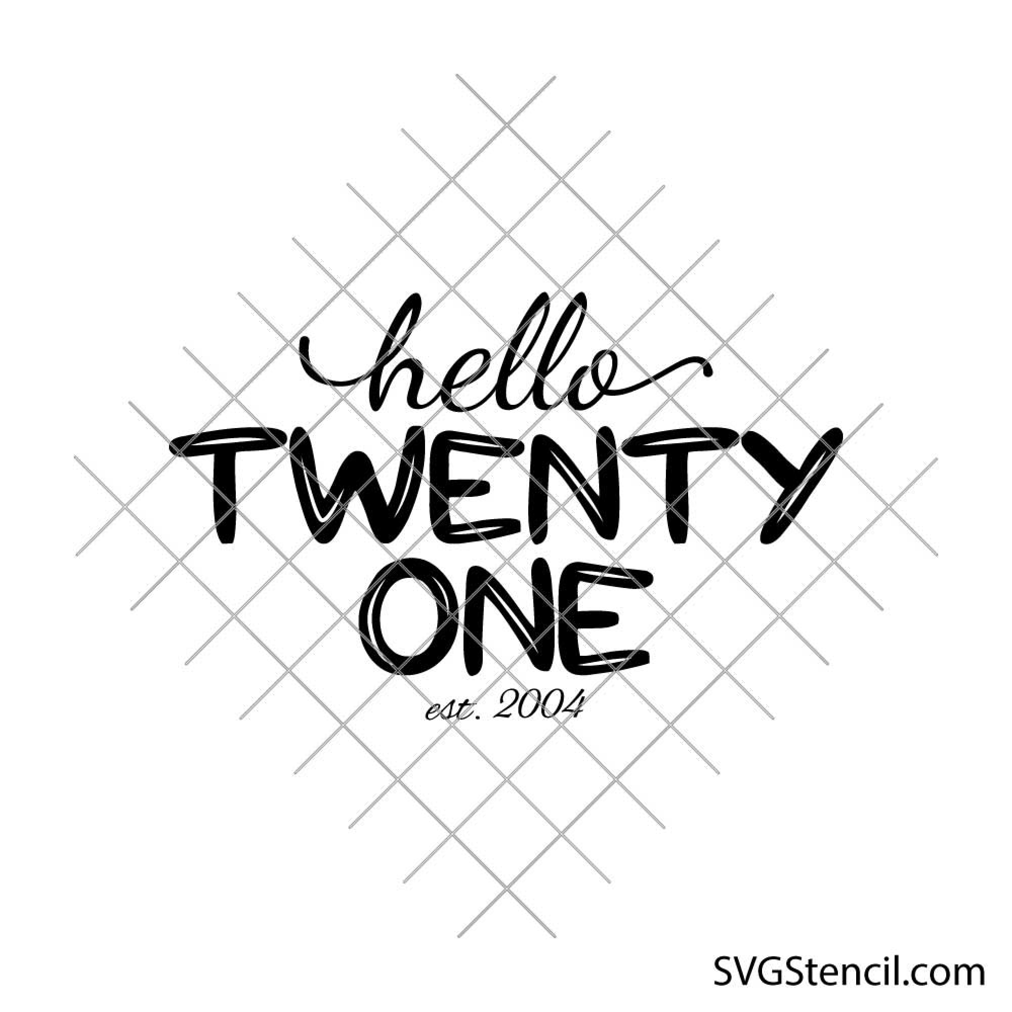 Happy 21st svg | Birthday girl svg | Birthday shirt svg - SVGStencil