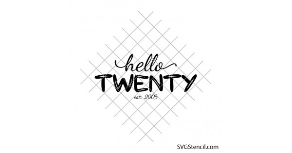 Twentieth Birthday svg | Est 2005 Svg |Birthday t-shirt svg - SVGStencil