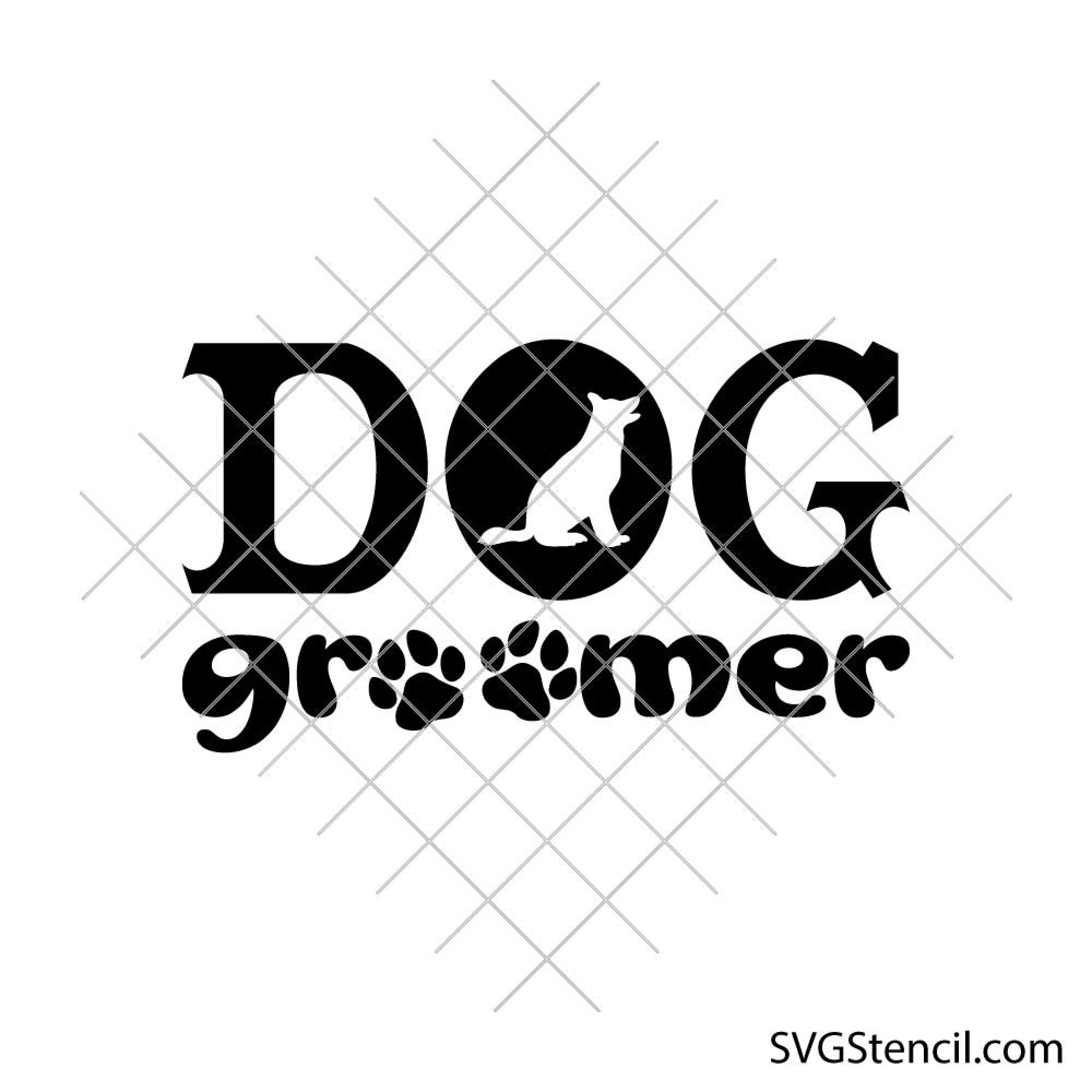 Dog stylist svg | Dog grooming svg | Animal groomer svg - SVGStencil